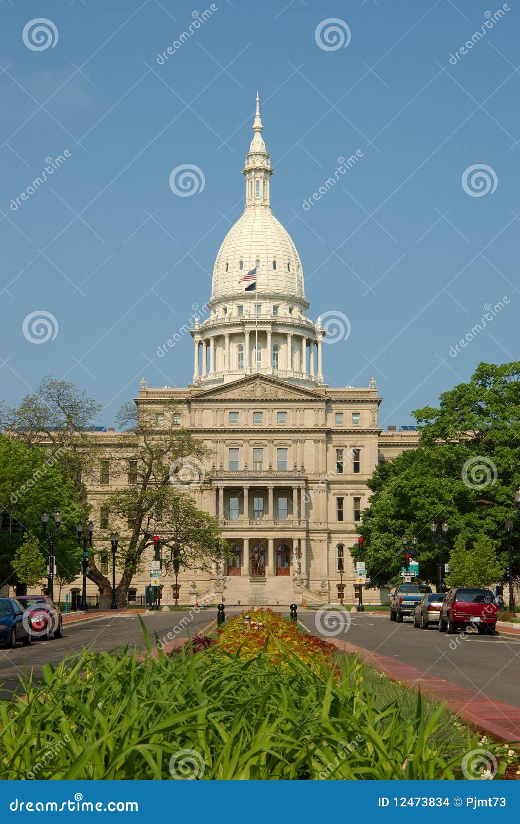 Het Capitool Dat Van De Staat Van Michigan 2 Bouwt Stock Foto - Image ...