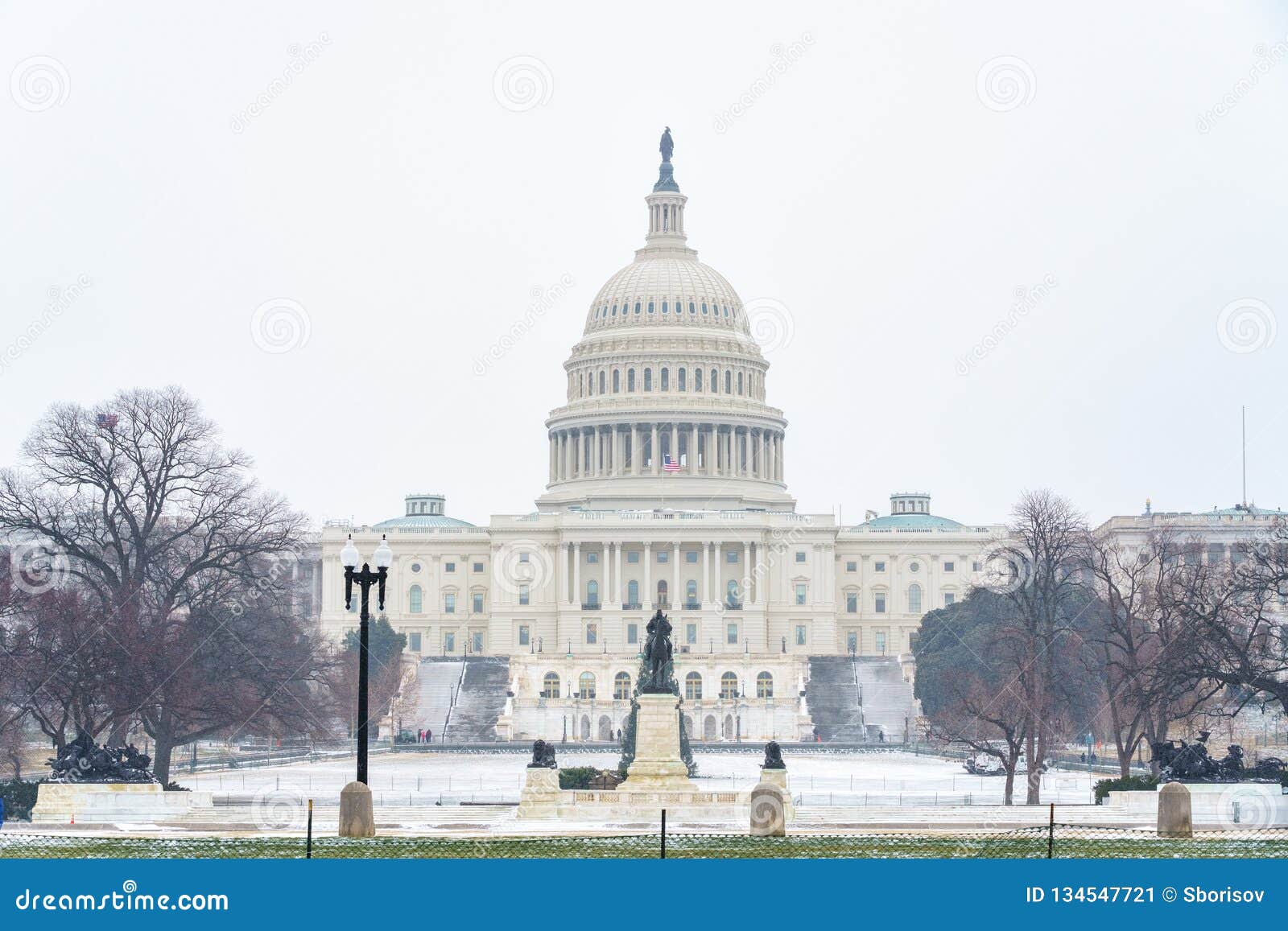 Het Capitool Van De V.S. in Washington DC Bij De Winter Stock ...