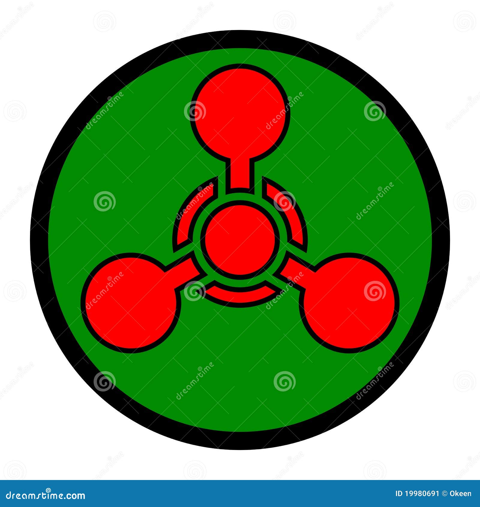 Het Chemische Symbool Van Het Wapen Vector Illustratie - Illustration ...