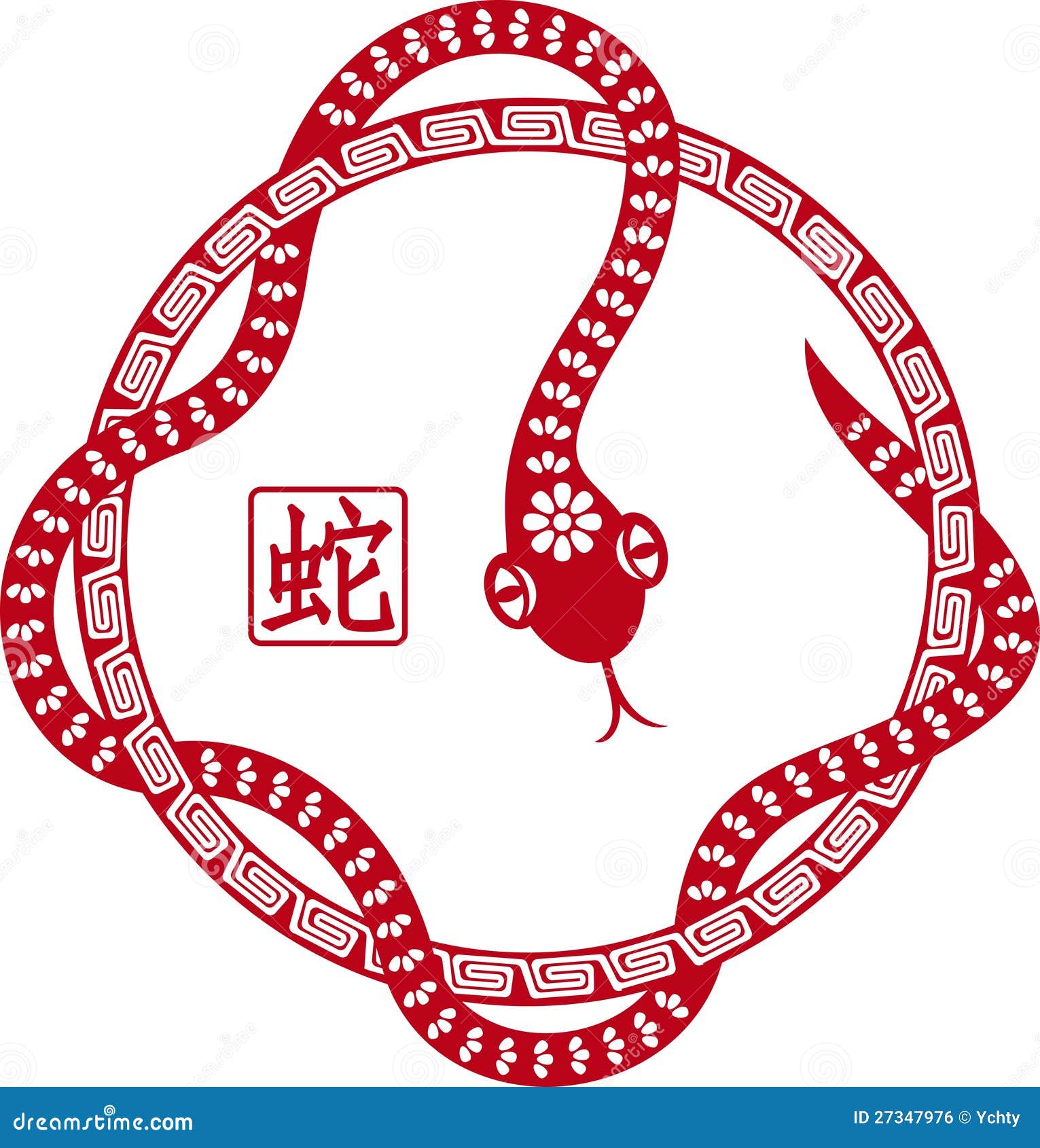 Het Chinese Document Sneed Slang Als Symbool Van Jaar Vector ...