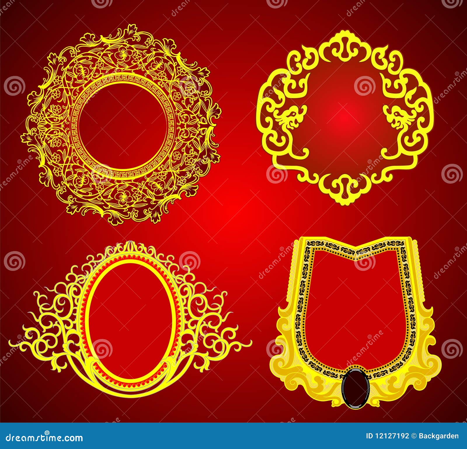 Het Chinese Patroon Van Het Nieuwjaar Vector Illustratie - Illustration ...