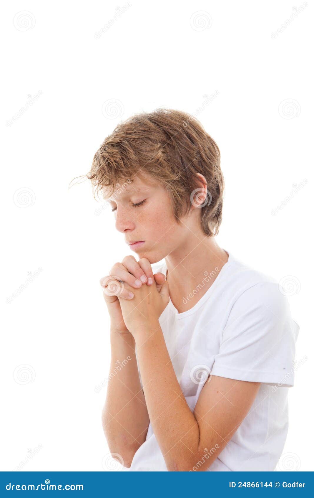 Het Christelijke Kind Bidden Stock Foto - Image of gesloten ...