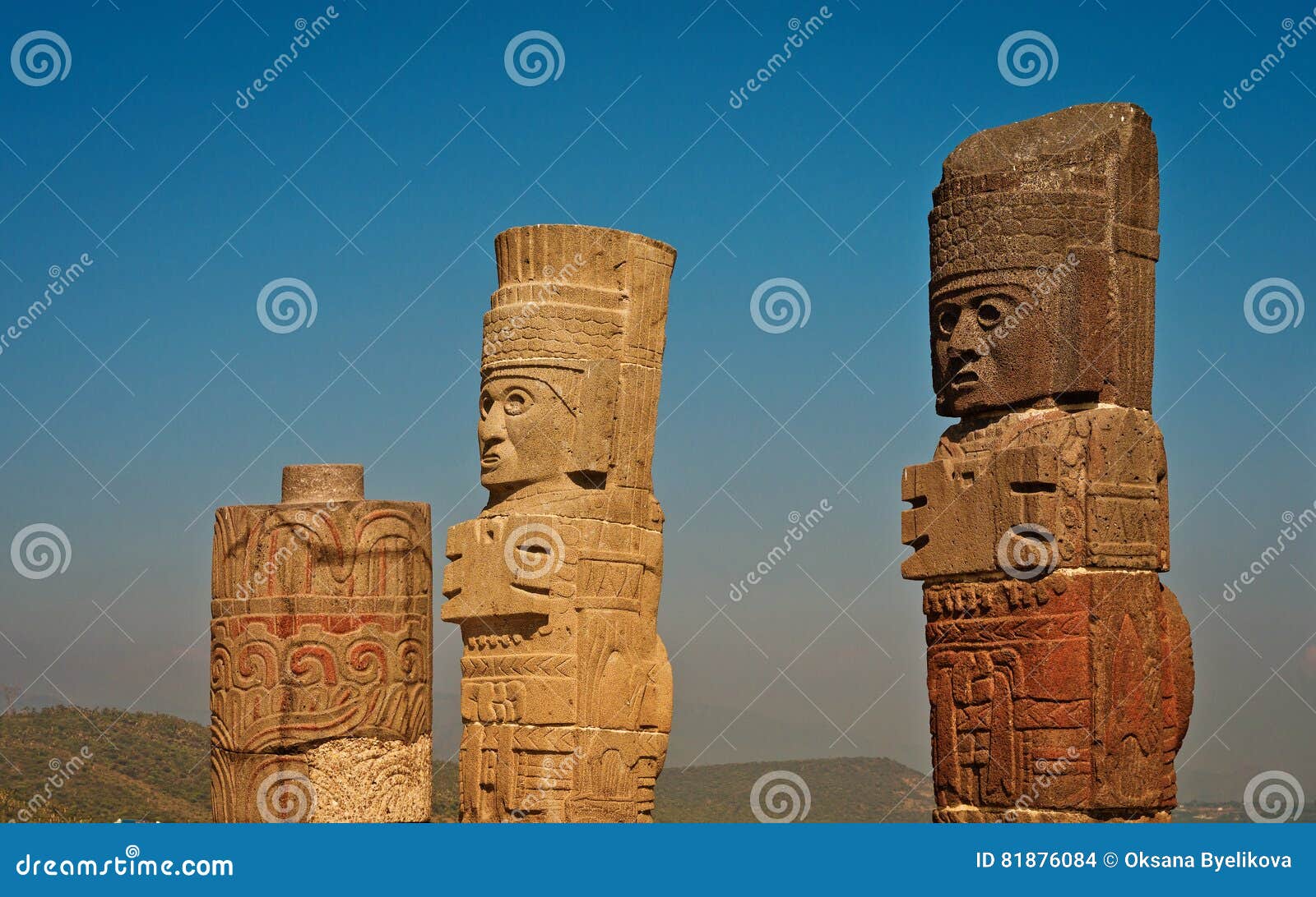 Het Cijfer Van Atlantis in Tula Mexico Stock Foto - Image of historisch ...
