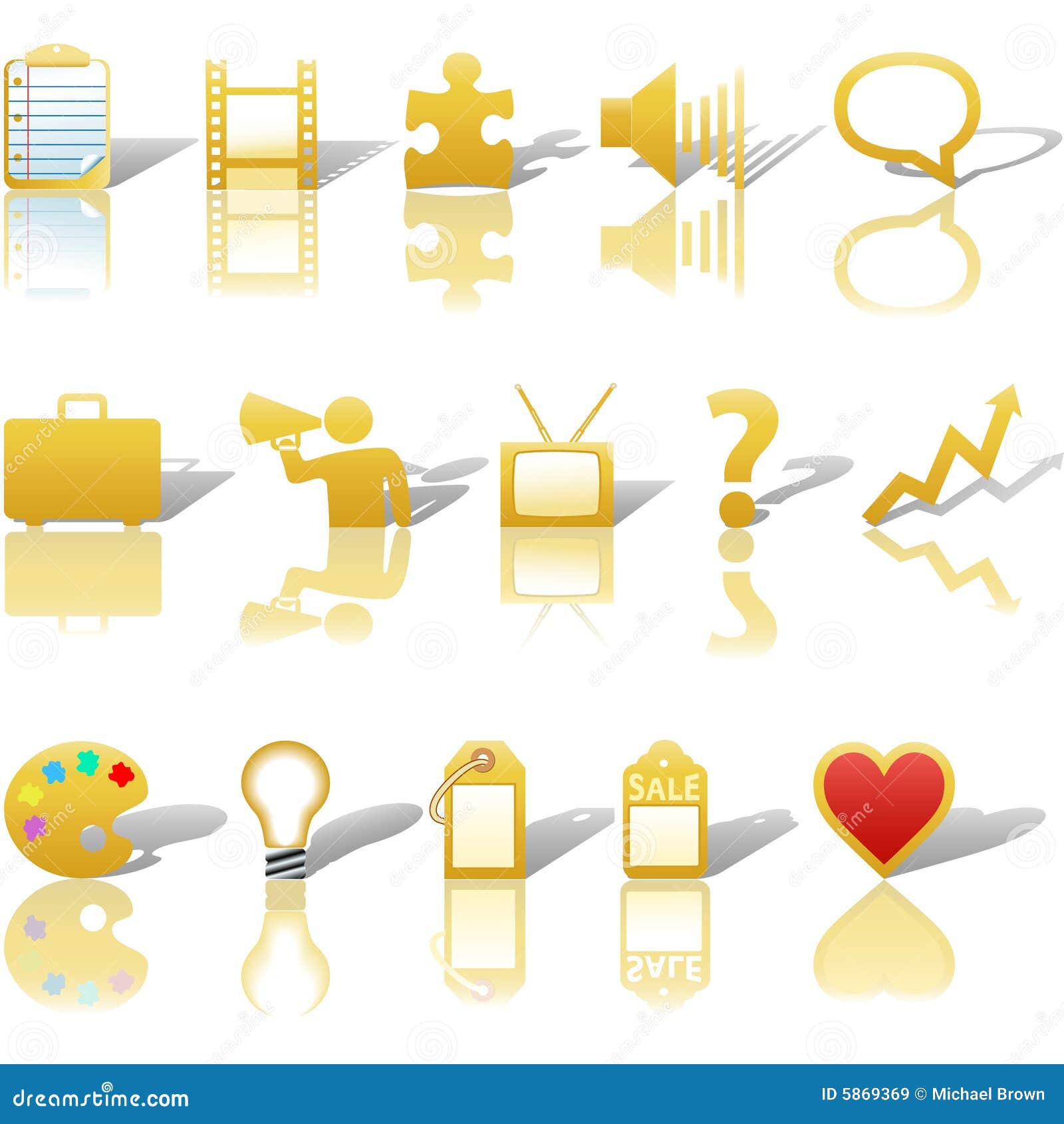 Het Communicatie Goud Van Pictogrammen Vector Illustratie ...