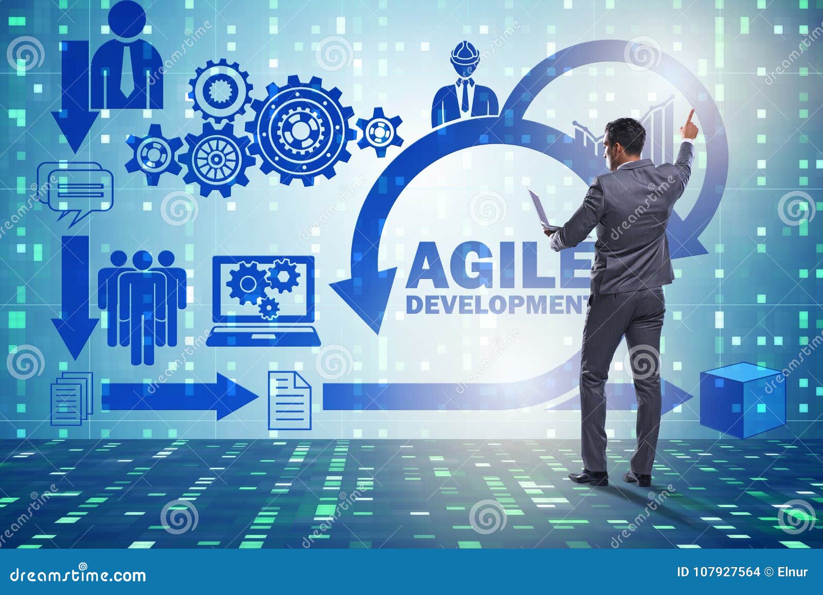 Het Concept Behendige Software-ontwikkeling Stock Foto - Image of integratie, herhaald: 107927564