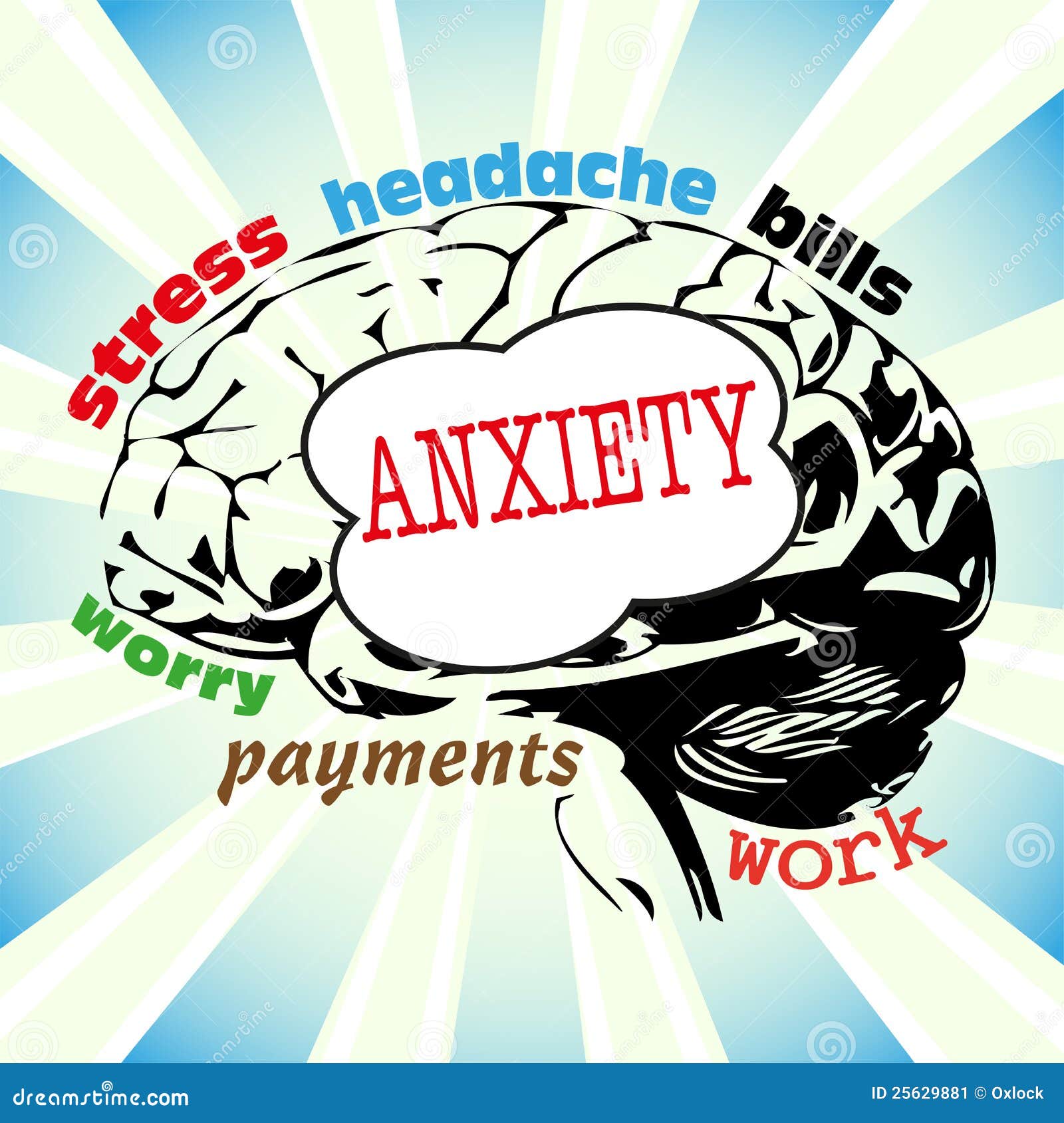 Het Concept Van De Bezorgdheid Vector Illustratie - Illustration of ...