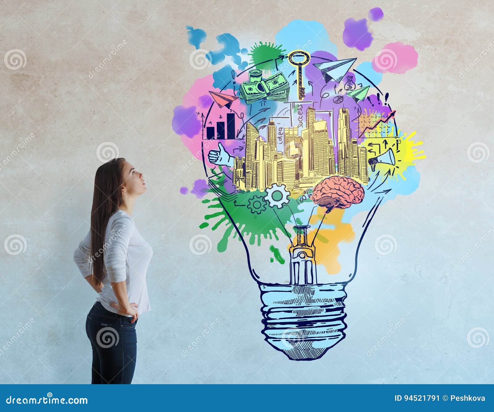 Het Concept Van De Creativiteit Stock Afbeelding - Image of creatief ...