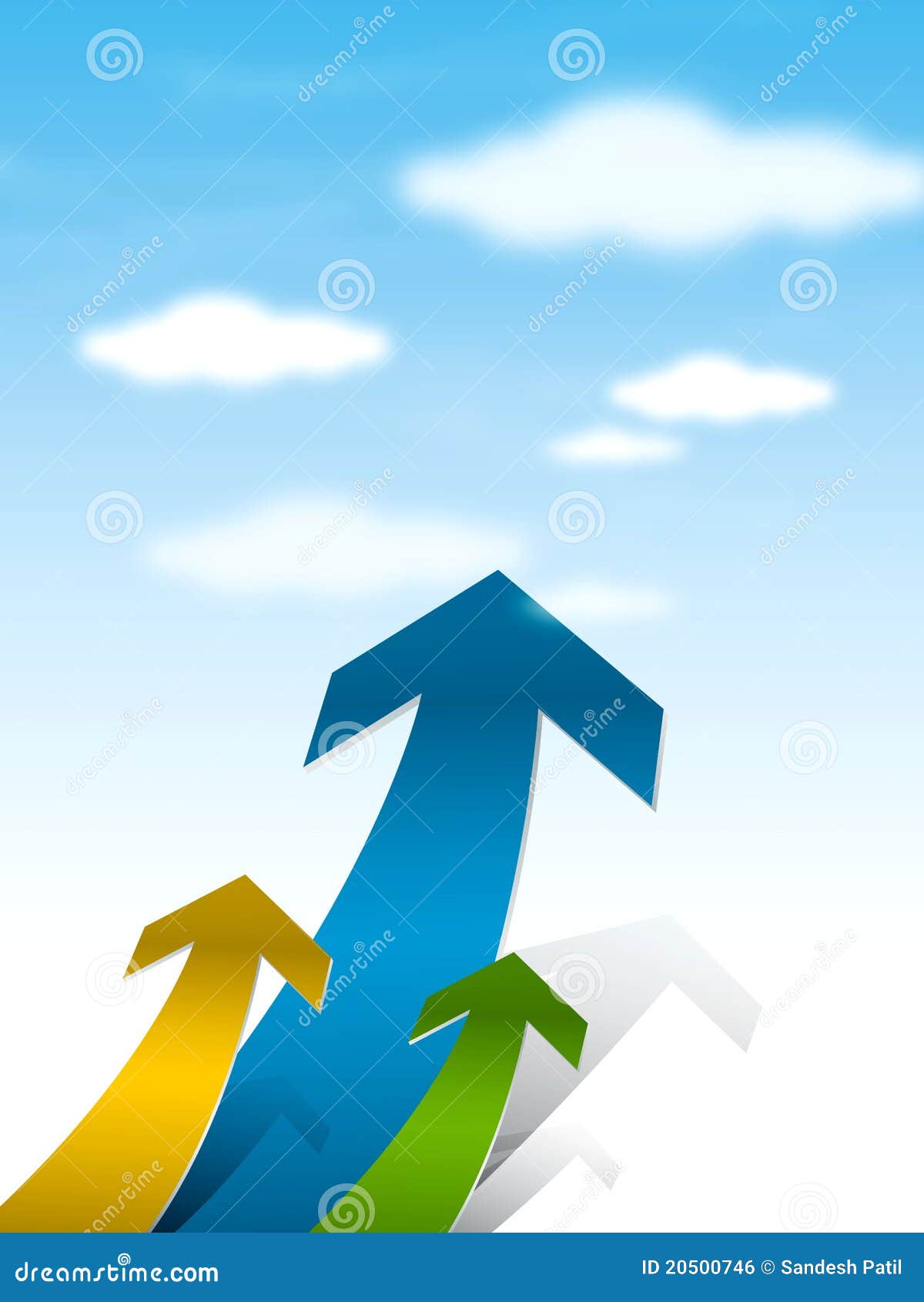 Het Concept Van De Pijlen Van De Groei Vector Illustratie ...