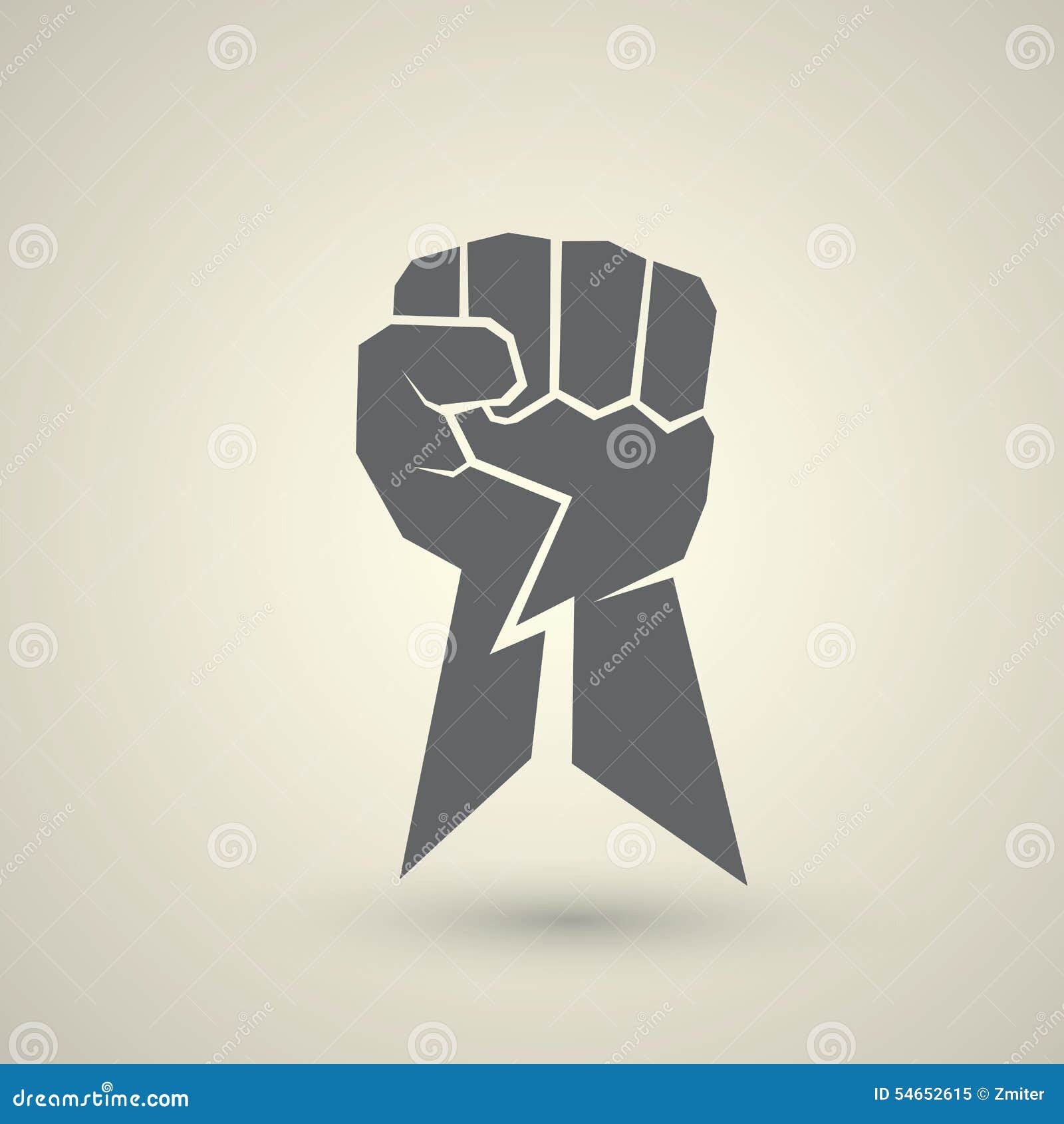 Het Concept Van De Vrijheid Vectorvuistpictogram Vector Illustratie ...