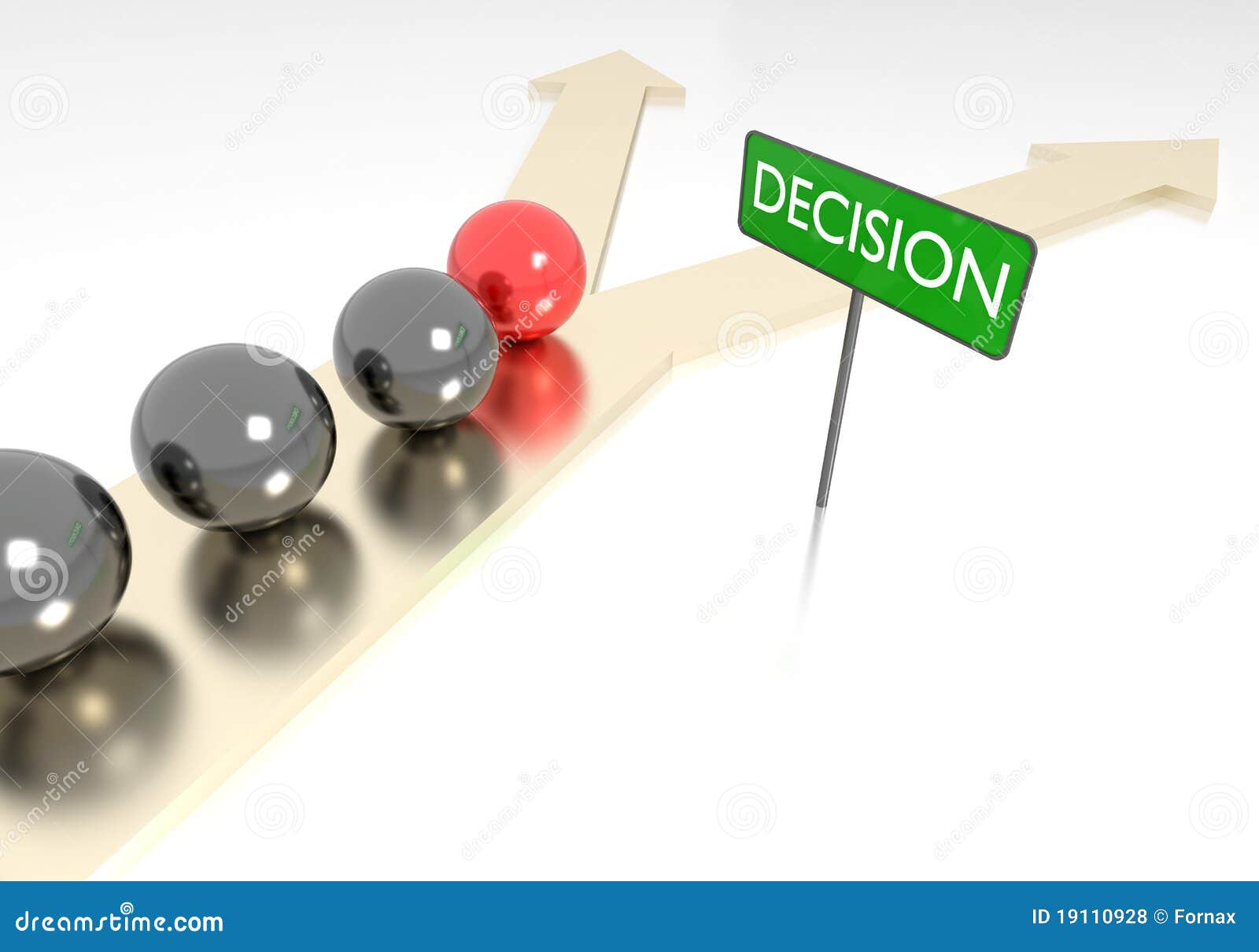 Het Concept Van Het Besluit Stock Illustratie - Illustration of pijl ...