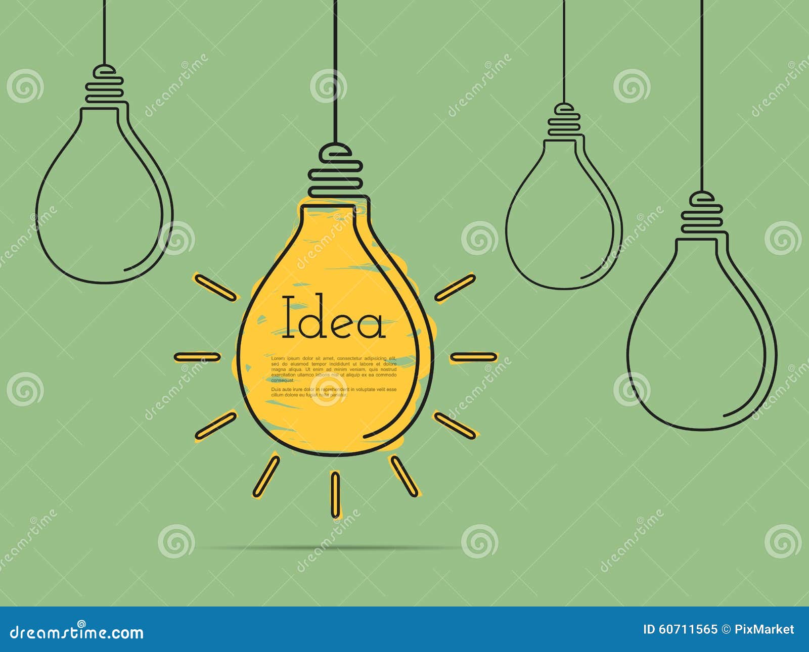 Het concept van het idee vector illustratie. Illustration of gloeien ...