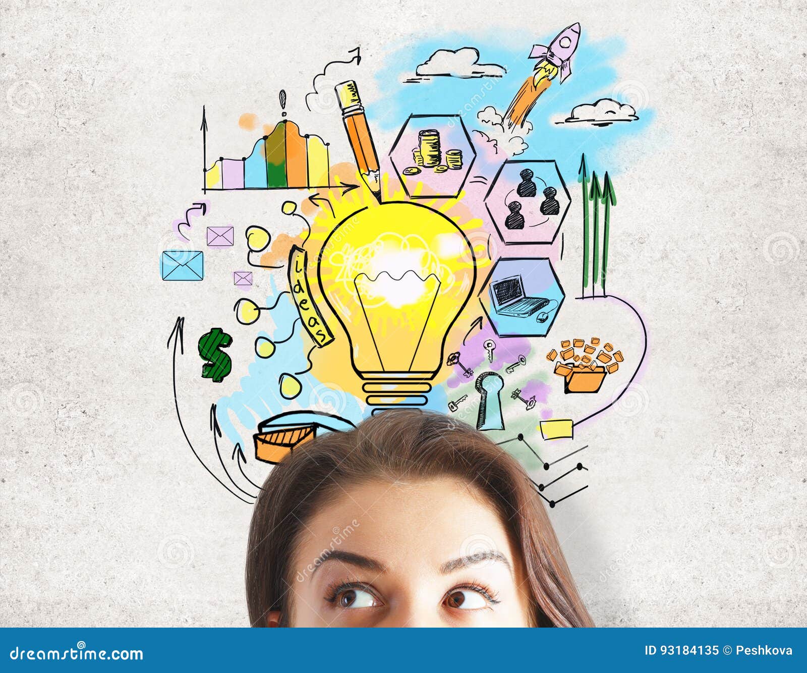 Het concept van het idee stock afbeelding. Image of creativiteit - 93184135