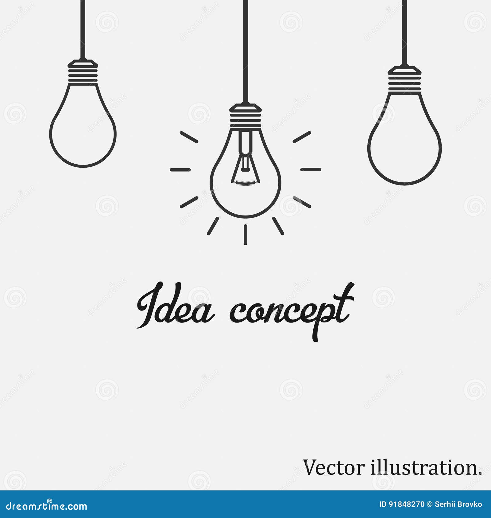 Het Concept Van Het Idee Het Concept Van Het Idee, Vectorillustratie ...