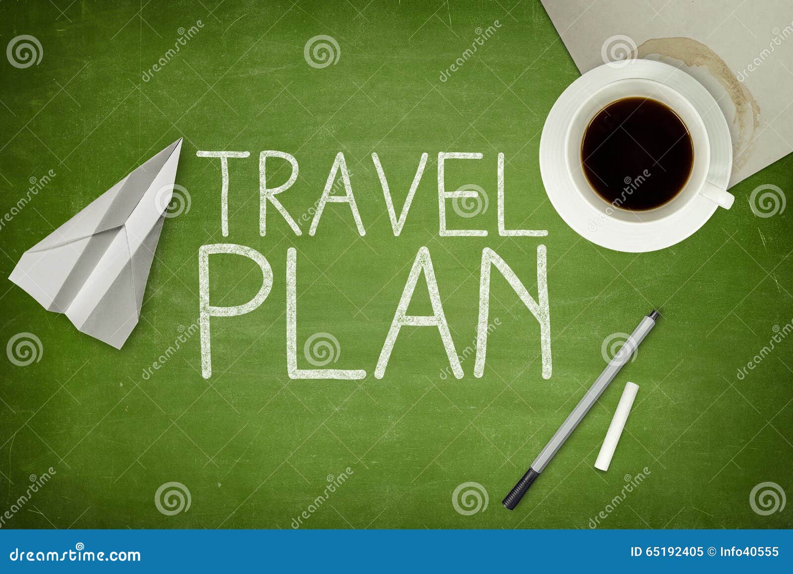 Het Concept Van Het Reisplan Op Bord Stock Afbeelding - Image of ...