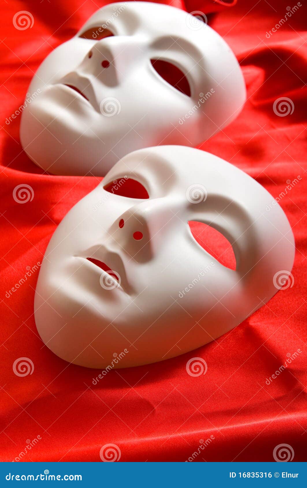 Het Concept Van Het Theater - Witte Maskers Stock Foto - Image of ...