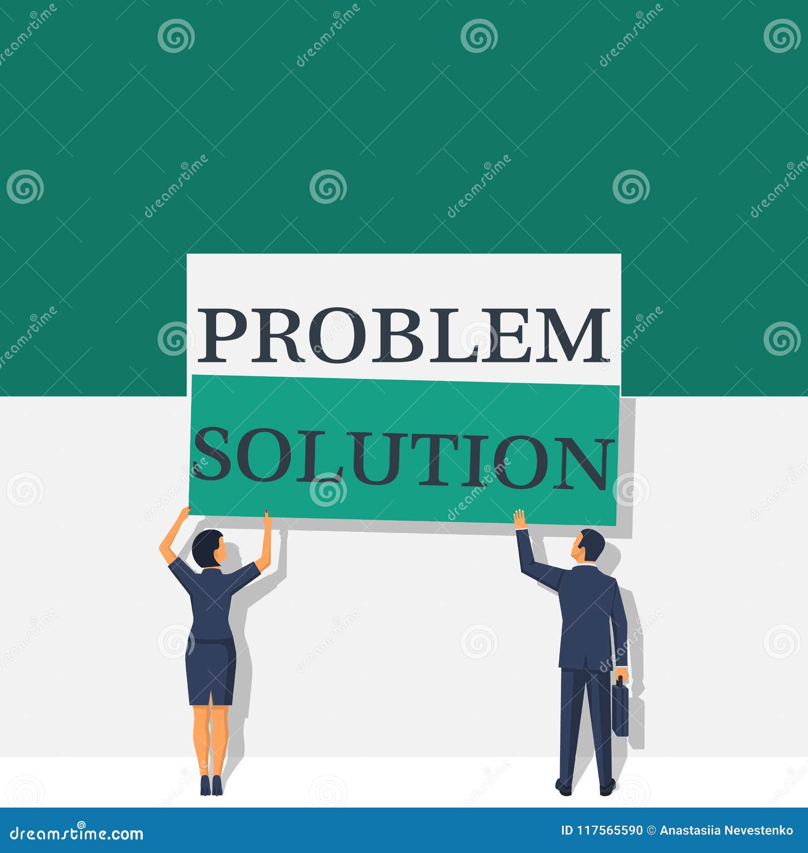 Het Concept Van Het Probleem En Van De Oplossing Vector Illustratie ...