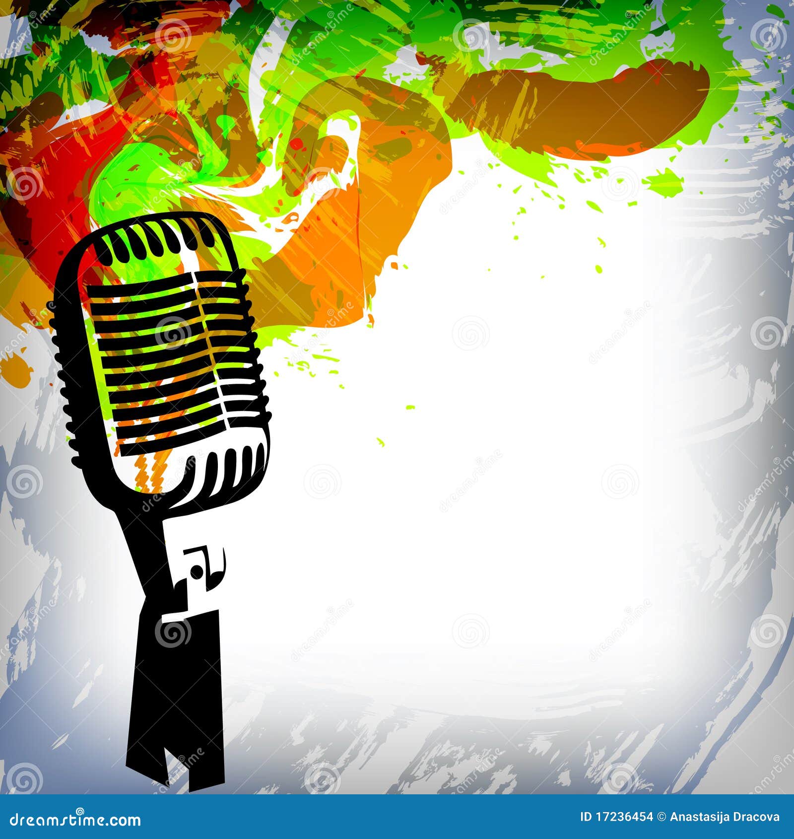 Het Conceptenachtergrond Van De Muziek, Microfoon Vector Illustratie ...