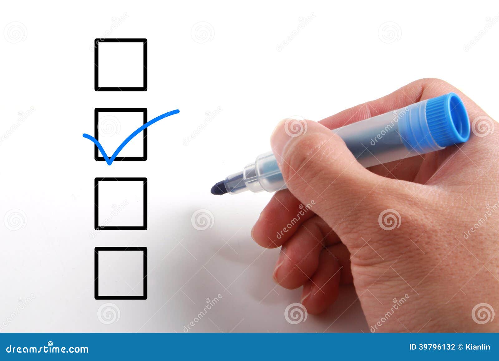 Het Controleren Van De Controlelijstdozen Stock Foto - Image of besluit ...