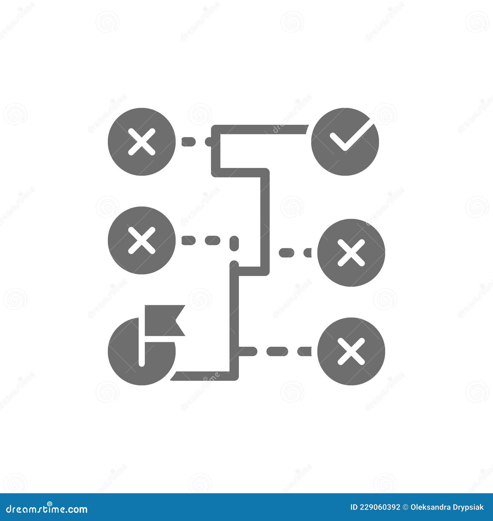 Het Correcte Pictogram Van Het Het Algoritme Van De Oplossingslabricage ...