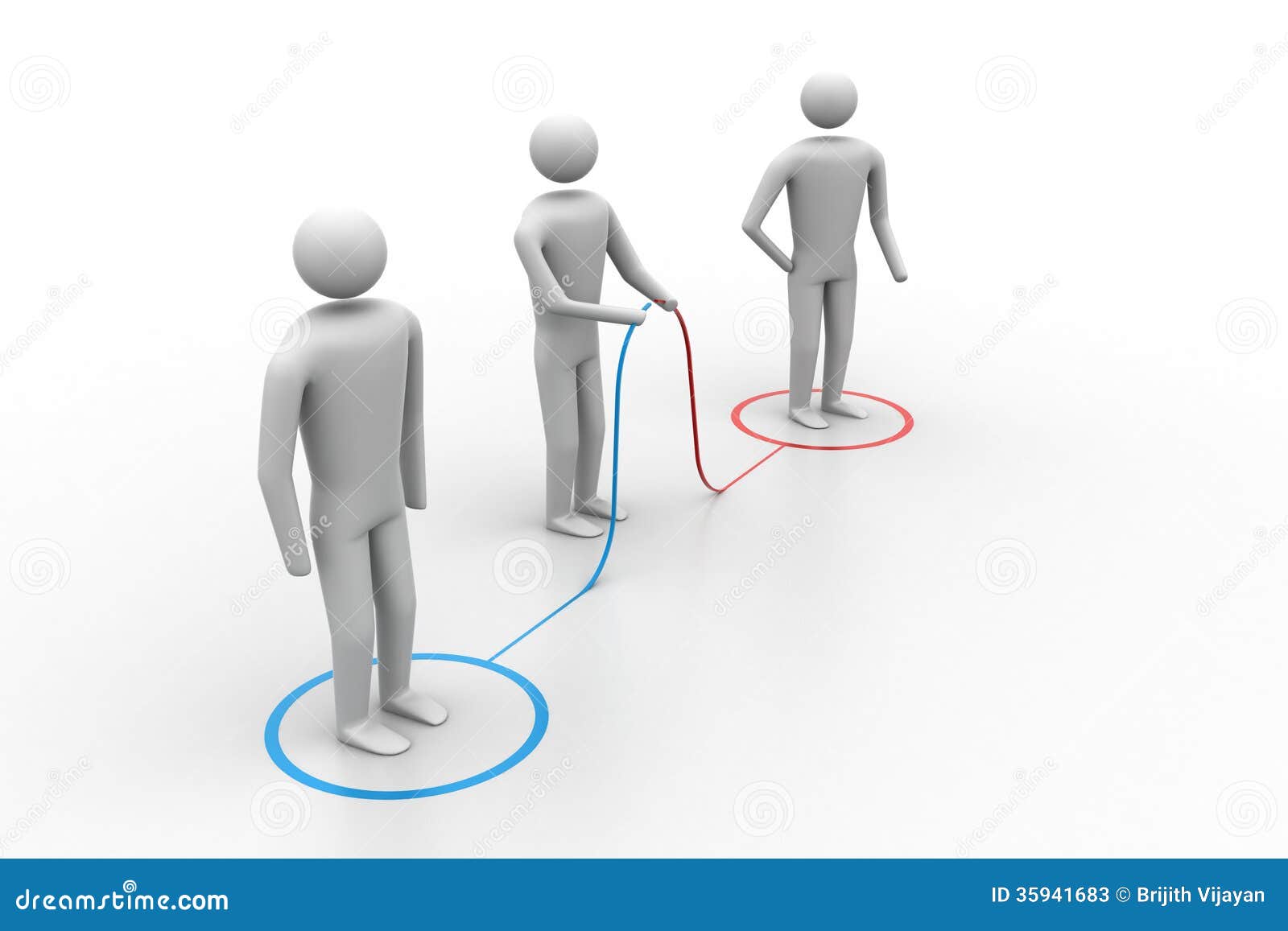 Het 3d mensen verbinden stock illustratie. Illustration of bureau ...