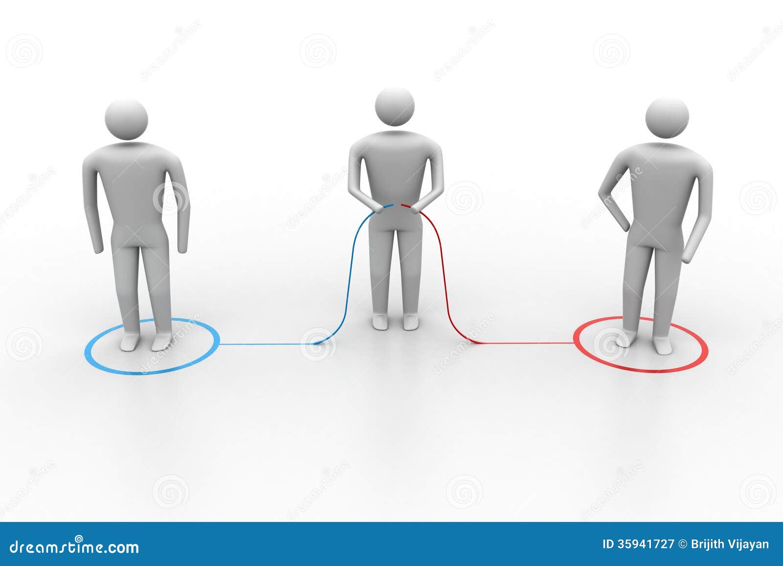 Het 3d mensen verbinden stock illustratie. Illustration of netwerk ...