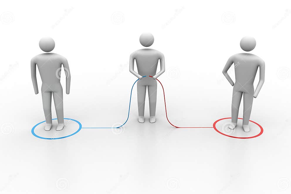 Het 3d mensen verbinden stock illustratie. Illustration of netwerk ...
