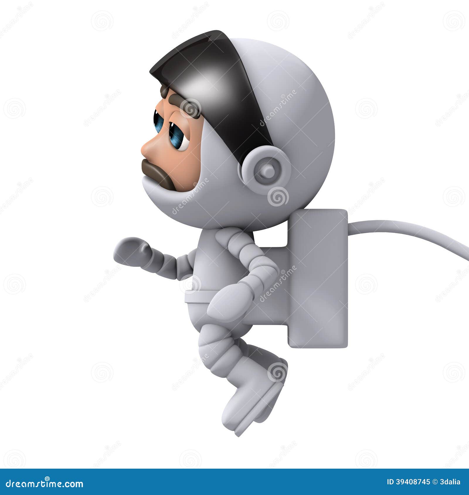 Het 3d Ruimtevaarder Drijven Stock Illustratie - Illustration of ernst ...