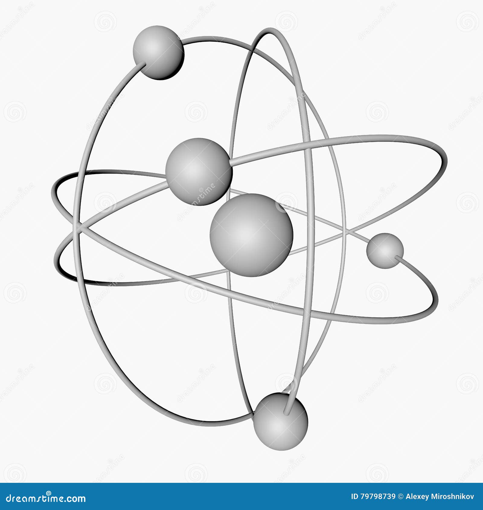Het 3d Teruggeven Elementaire Deeltjes, Atomen Stock Illustratie ...