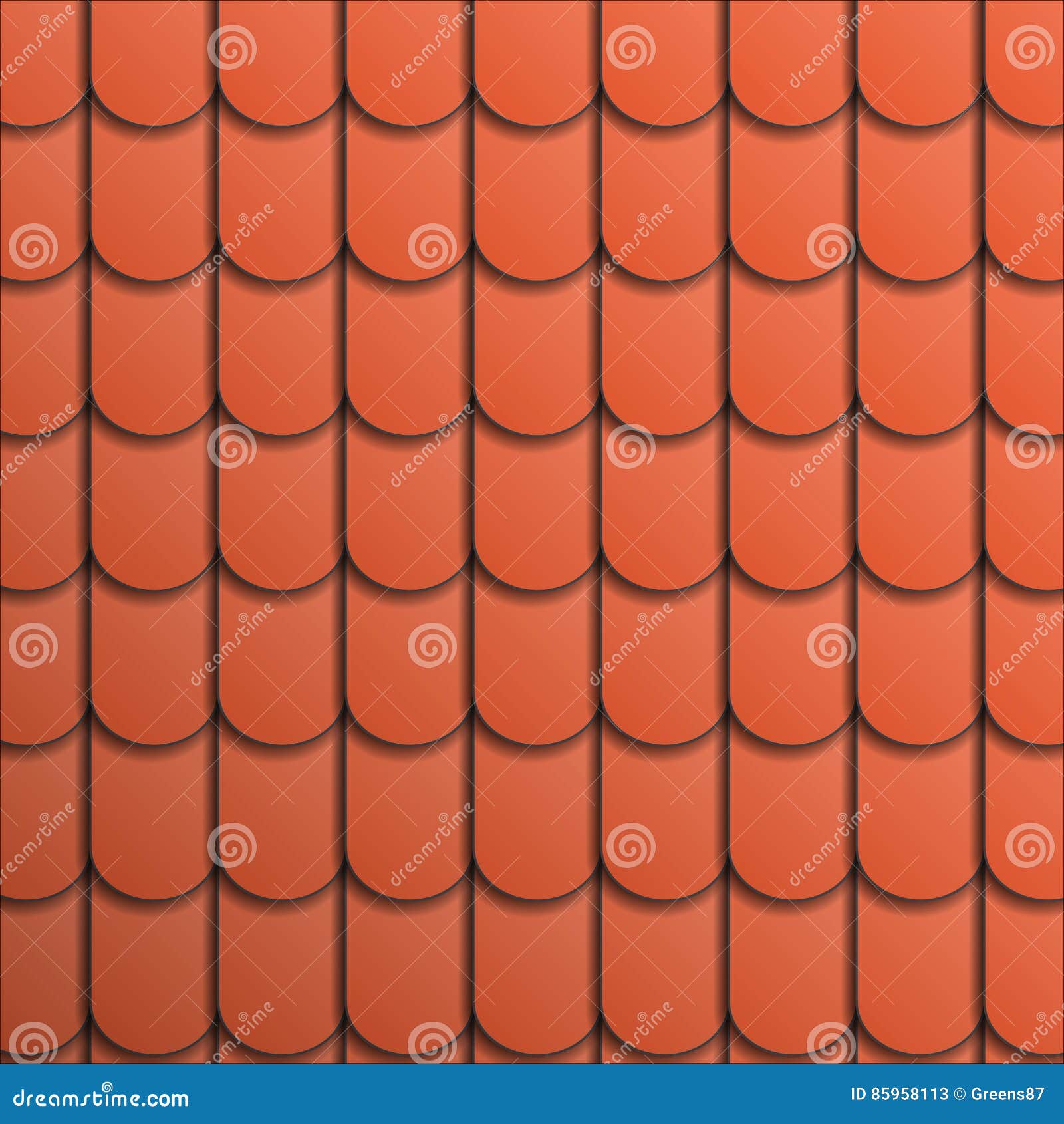 Het Daktegel Van Het Patroonterracotta Vector Illustratie ...