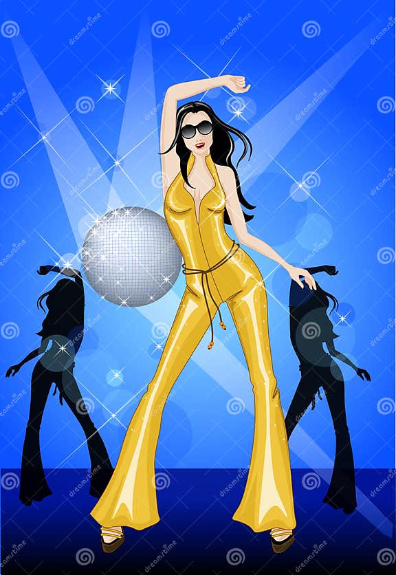 Het dansen in de disco vector illustratie. Illustration of manier ...