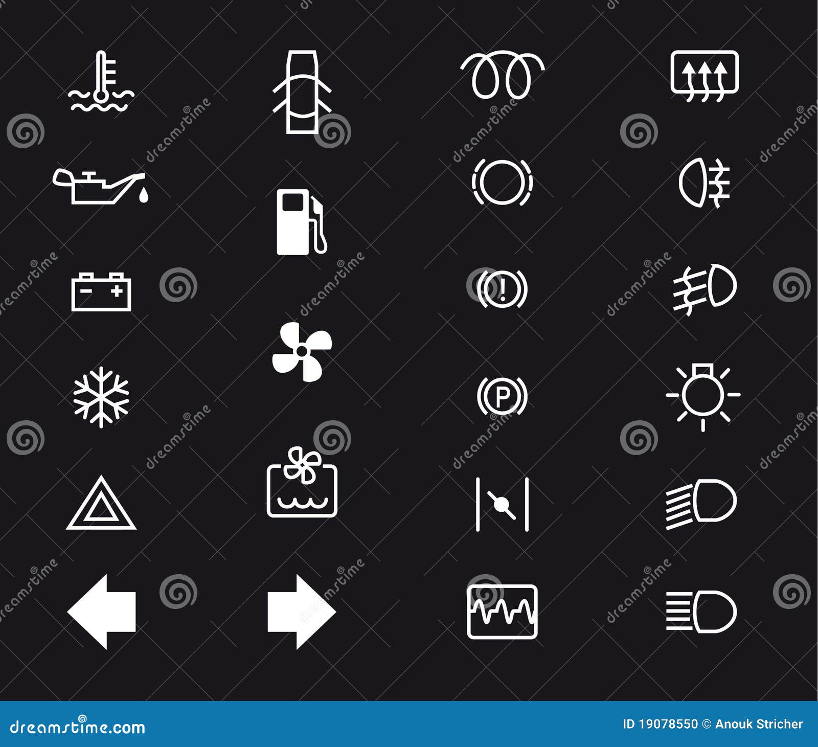 Het Dashboard van de auto vector illustratie. Illustration of koplamp ...