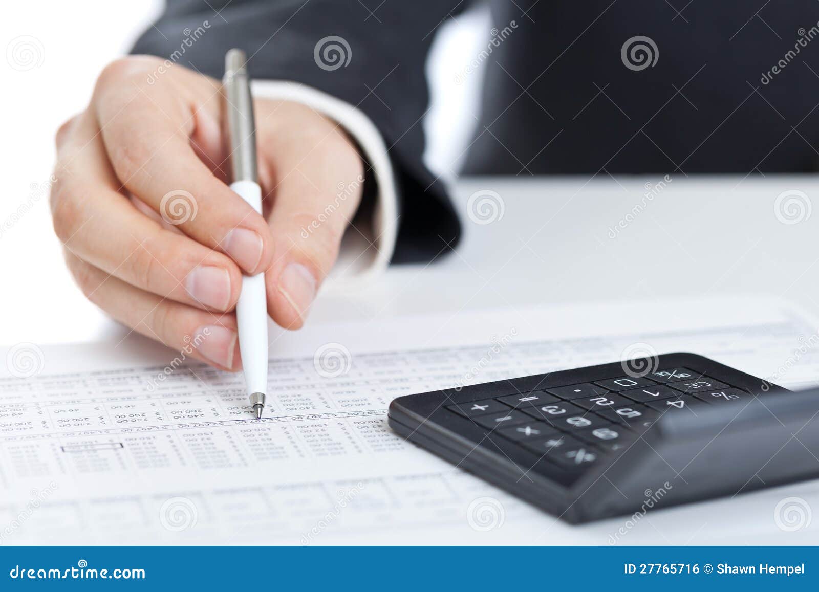 Het in De Begroting Opnemen Stock Foto - Image of accountant, inkomen ...