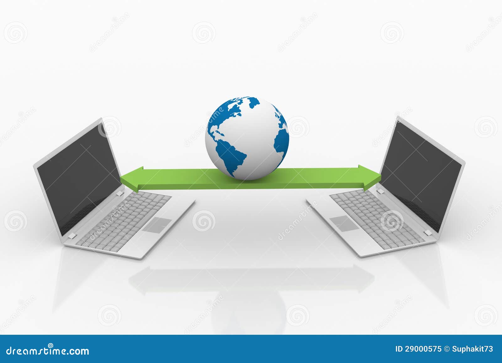 Het Delen Van Gegevens Over Computers. Stock Illustratie - Illustration ...