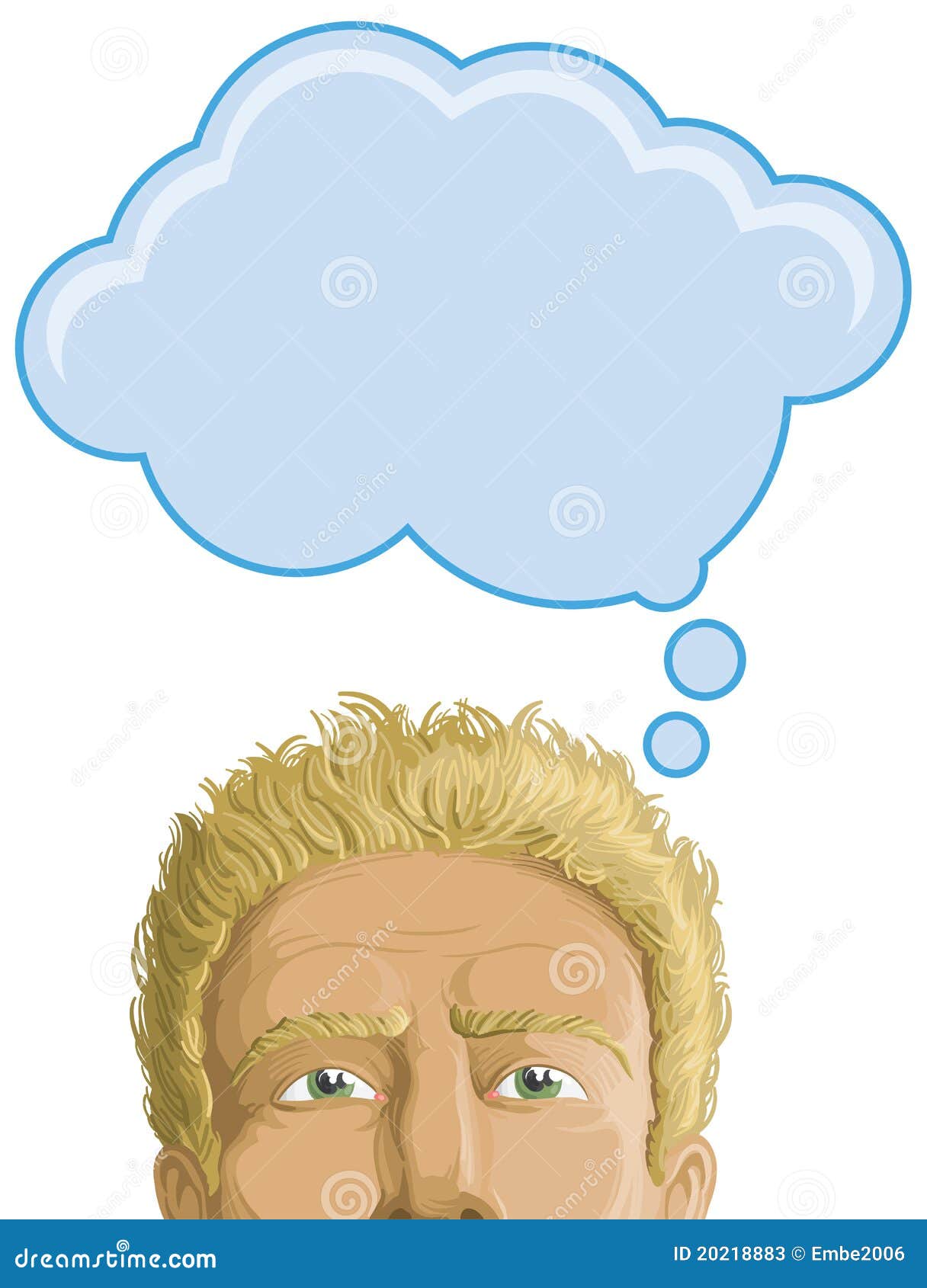 Het Denken van de mens vector illustratie. Illustration of beeldverhaal ...
