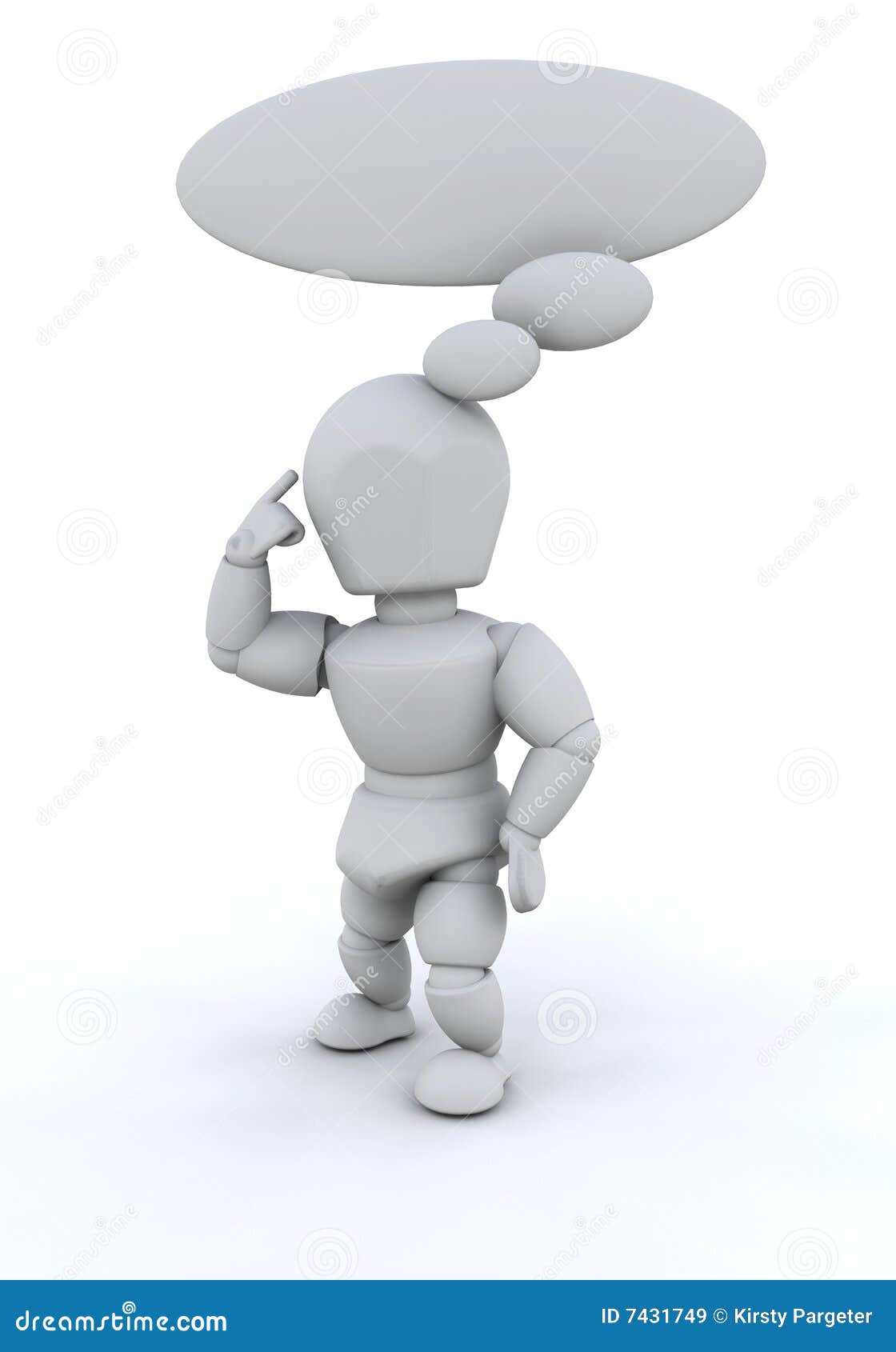 Het denken van de persoon stock illustratie. Illustration of denken ...