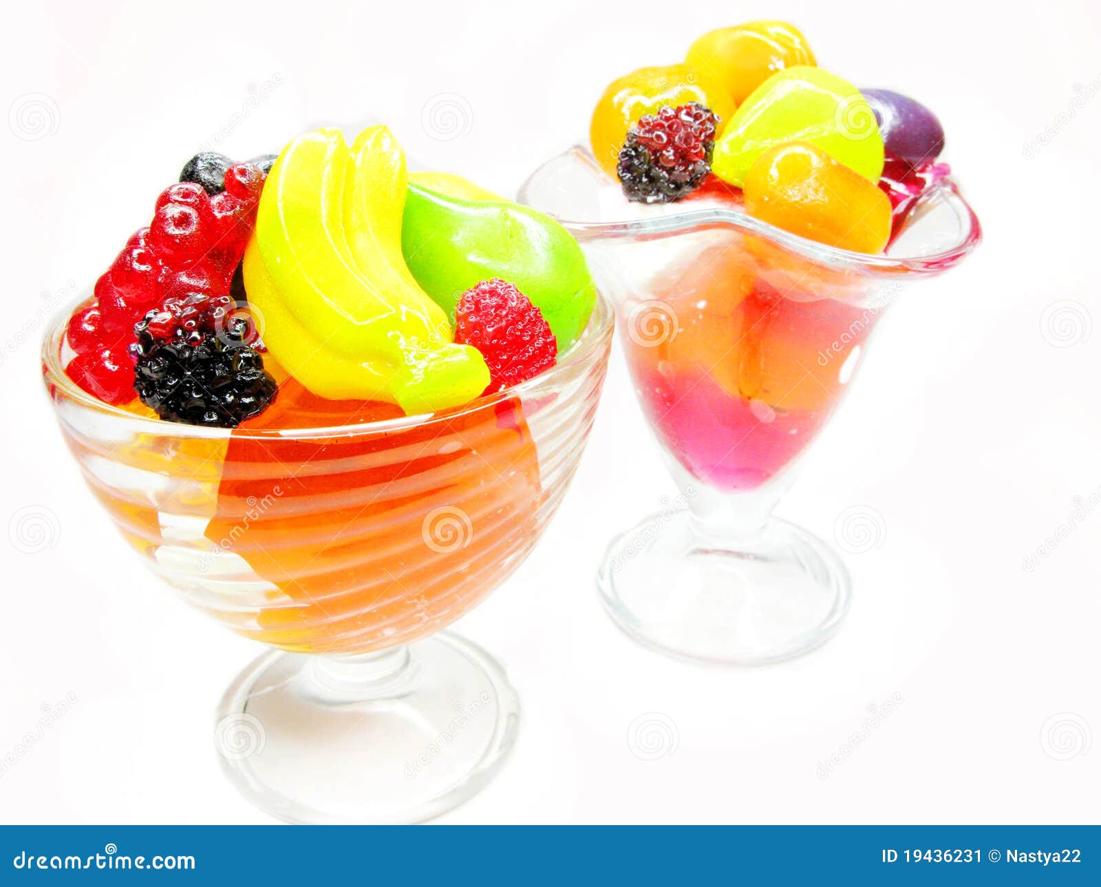 Het Dessert Van De Kers Met Pudding En Gelei Stock Afbeelding - Image ...