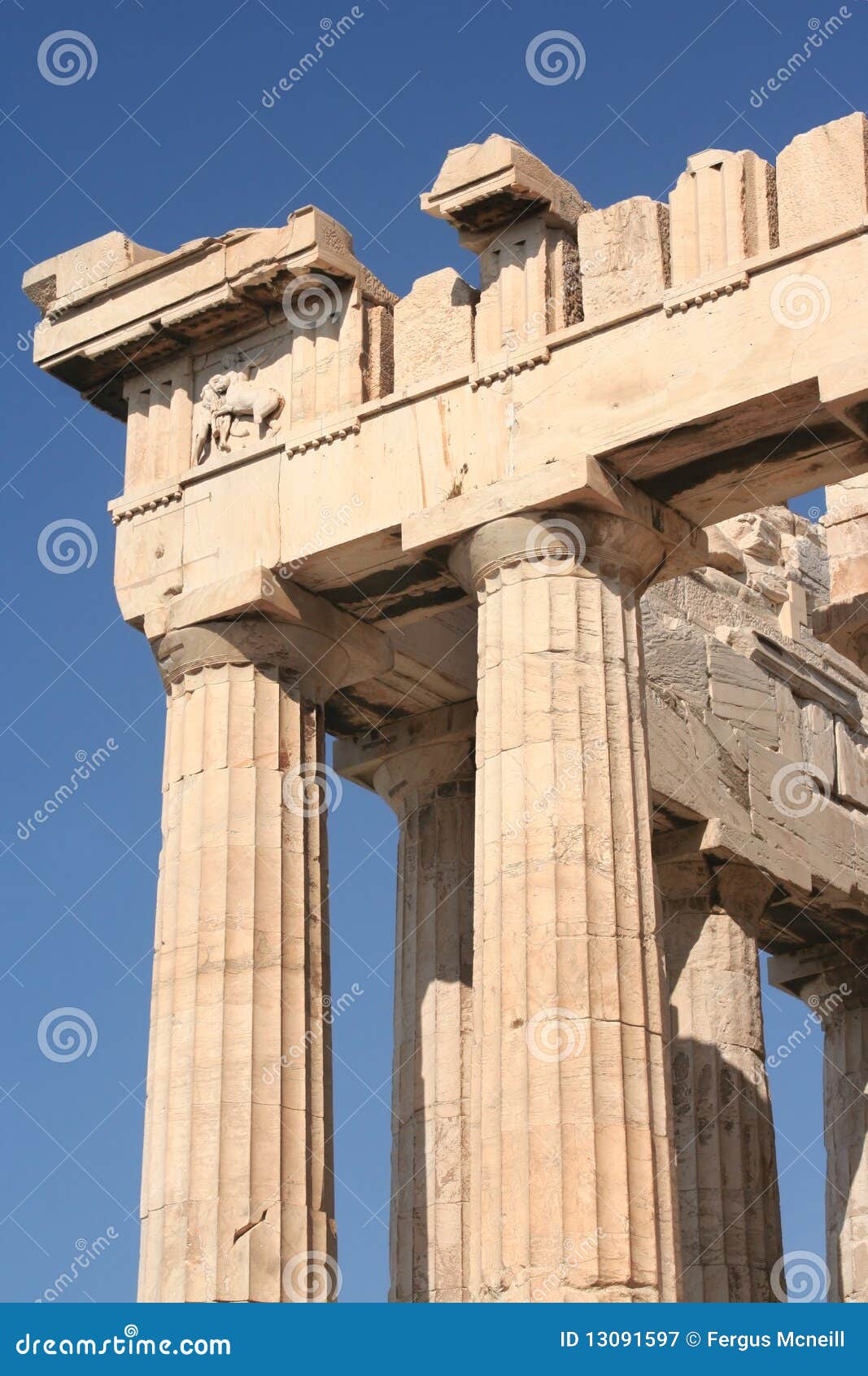 Het Detail van Parthenon stock afbeelding. Image of mening - 13091597