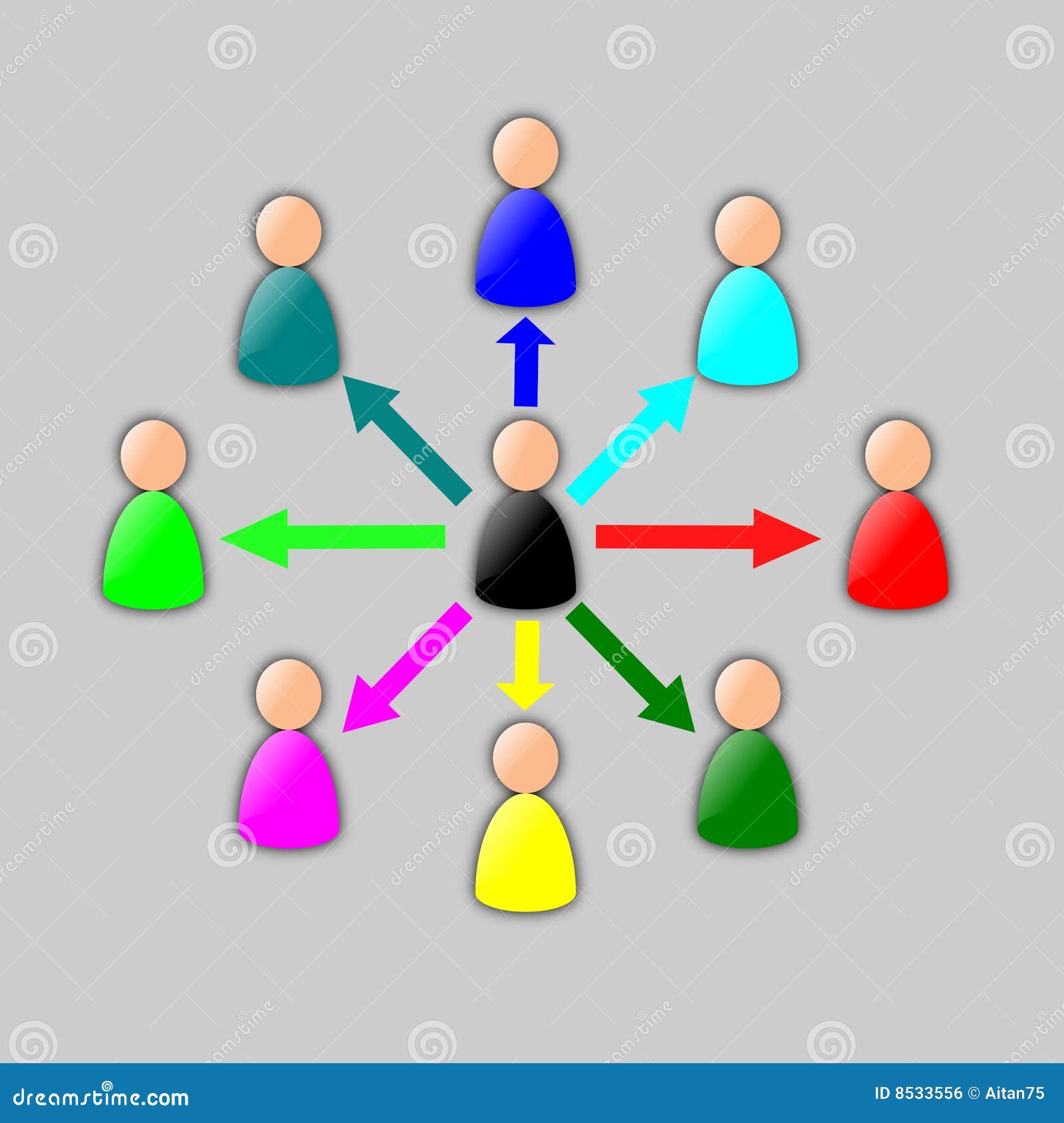 Het Diagram Van De Samenwerking Stock Illustratie - Illustration of ...