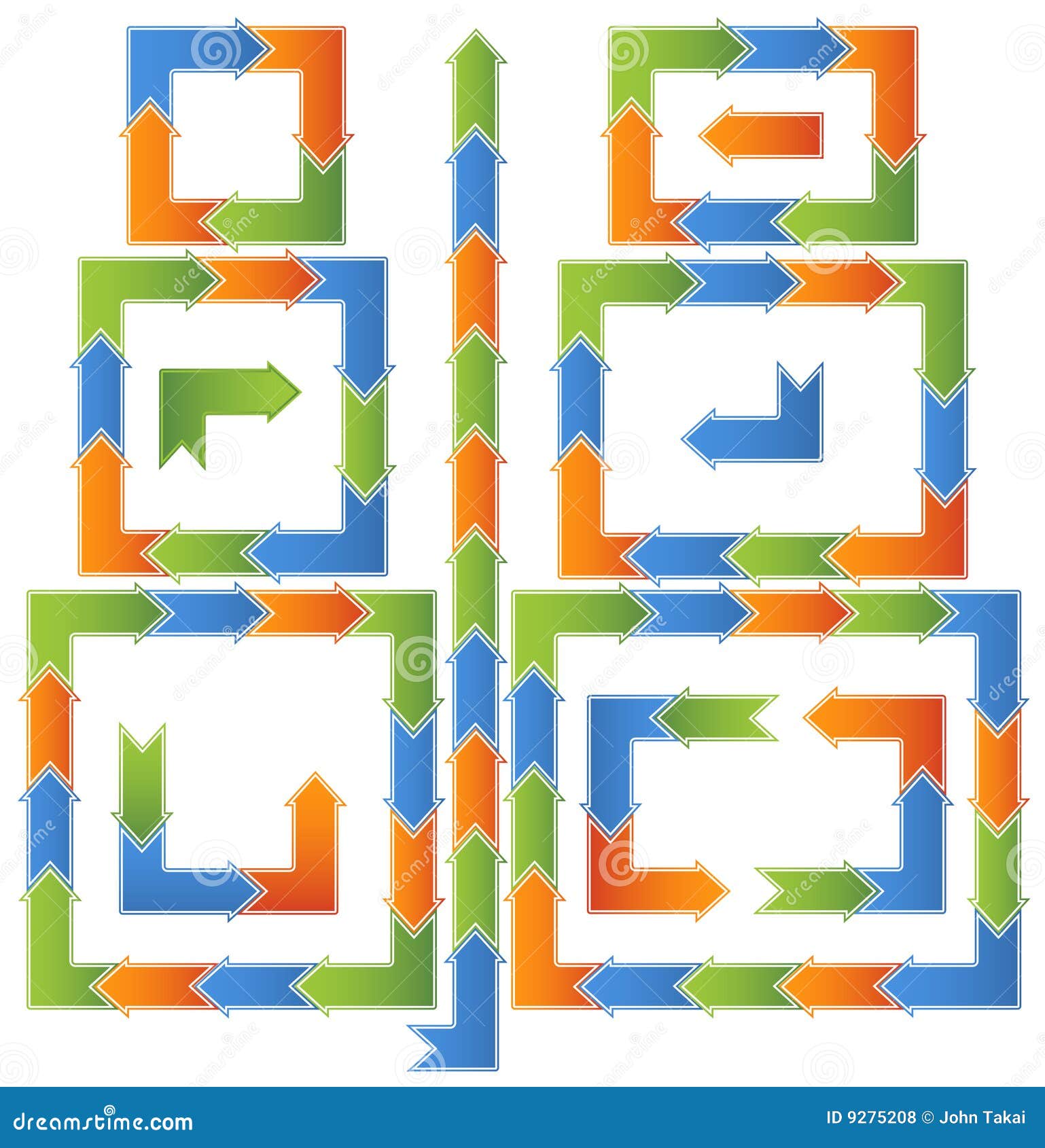 Het Diagram Van Het Proces Van Het Werkschema - Pijlen Vector ...