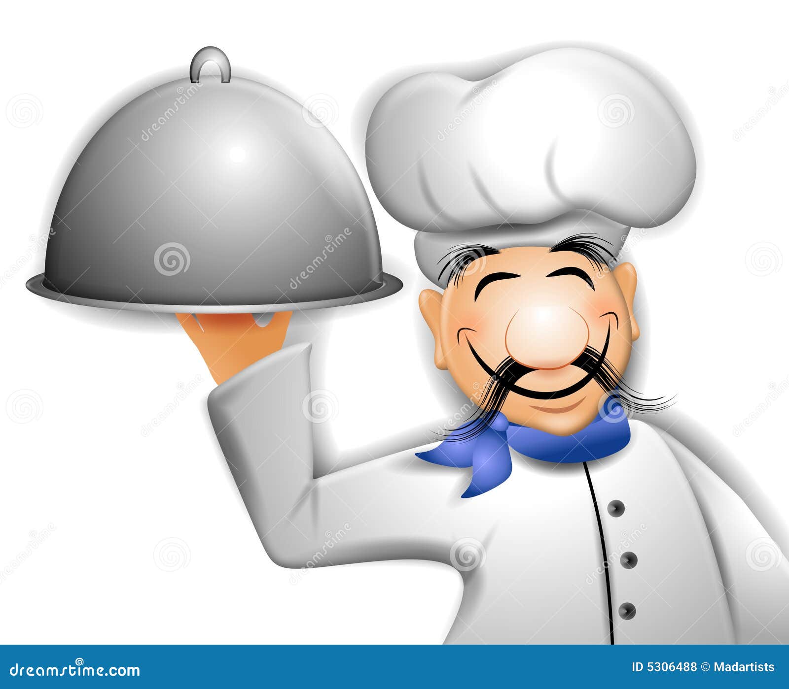 Het Dienende Dienblad Van De Holding Van De Chef-kok Stock Illustratie ...