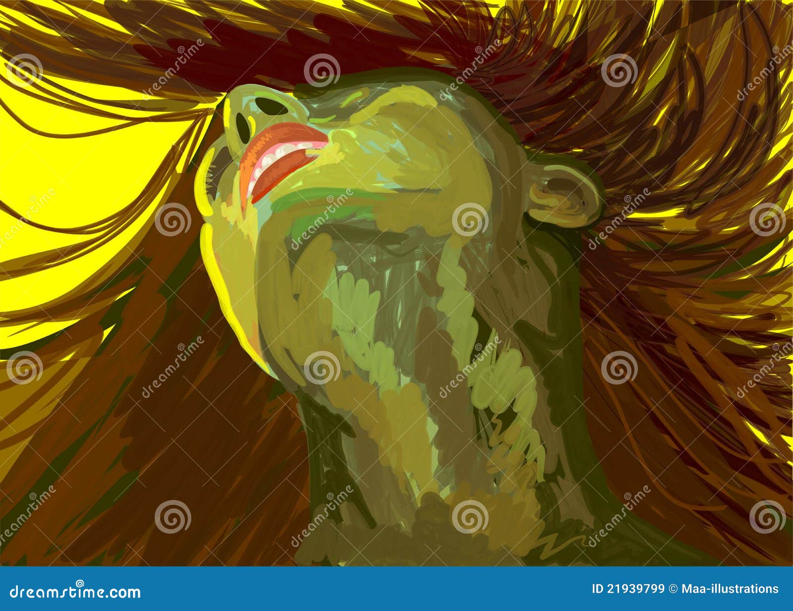 Het digitale schilderen stock illustratie. Illustration of levensstijl - 21939799