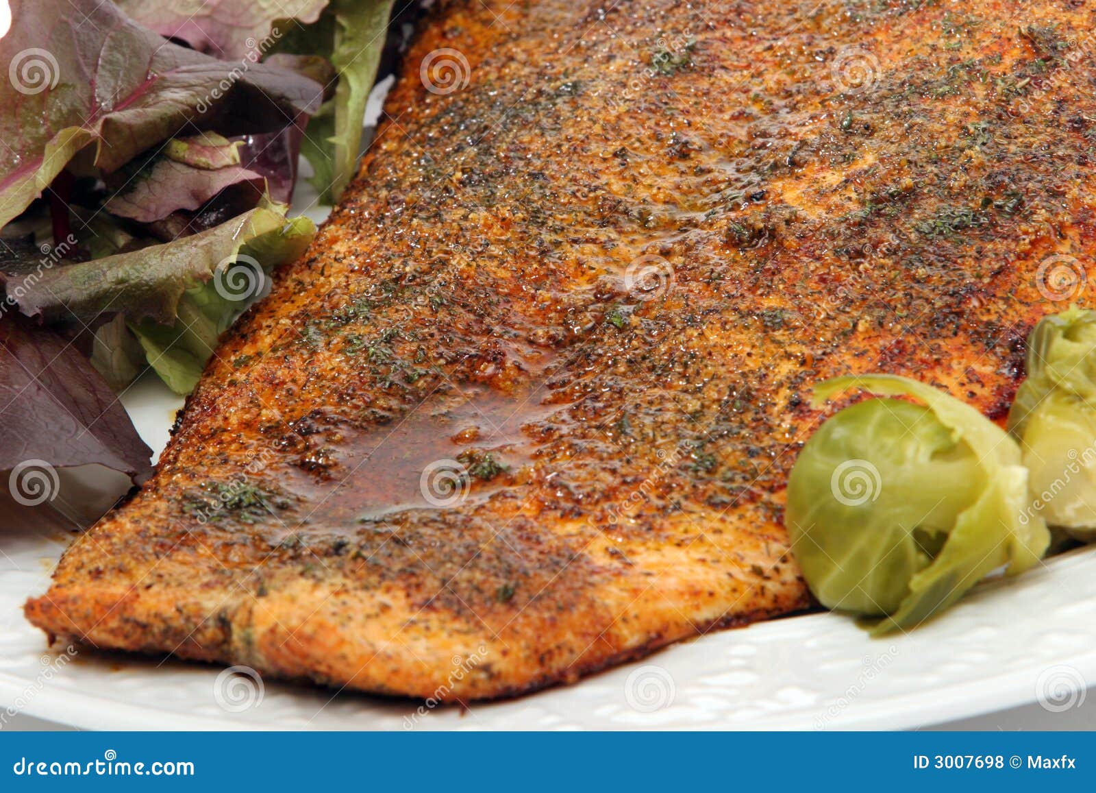 Het diner van de zalm stock foto. Image of salade, diëet - 3007698