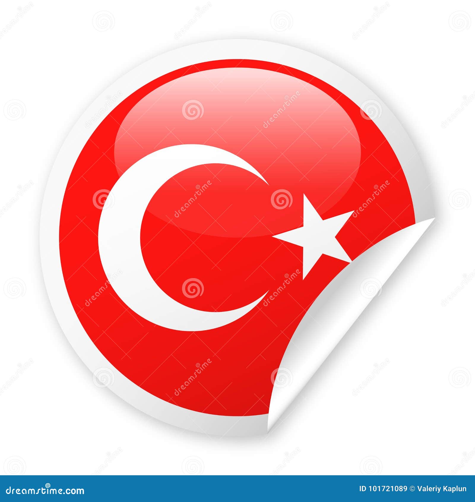 Het Document Van De De Vlag Vector Rond Hoek Van Turkije Pictogram ...