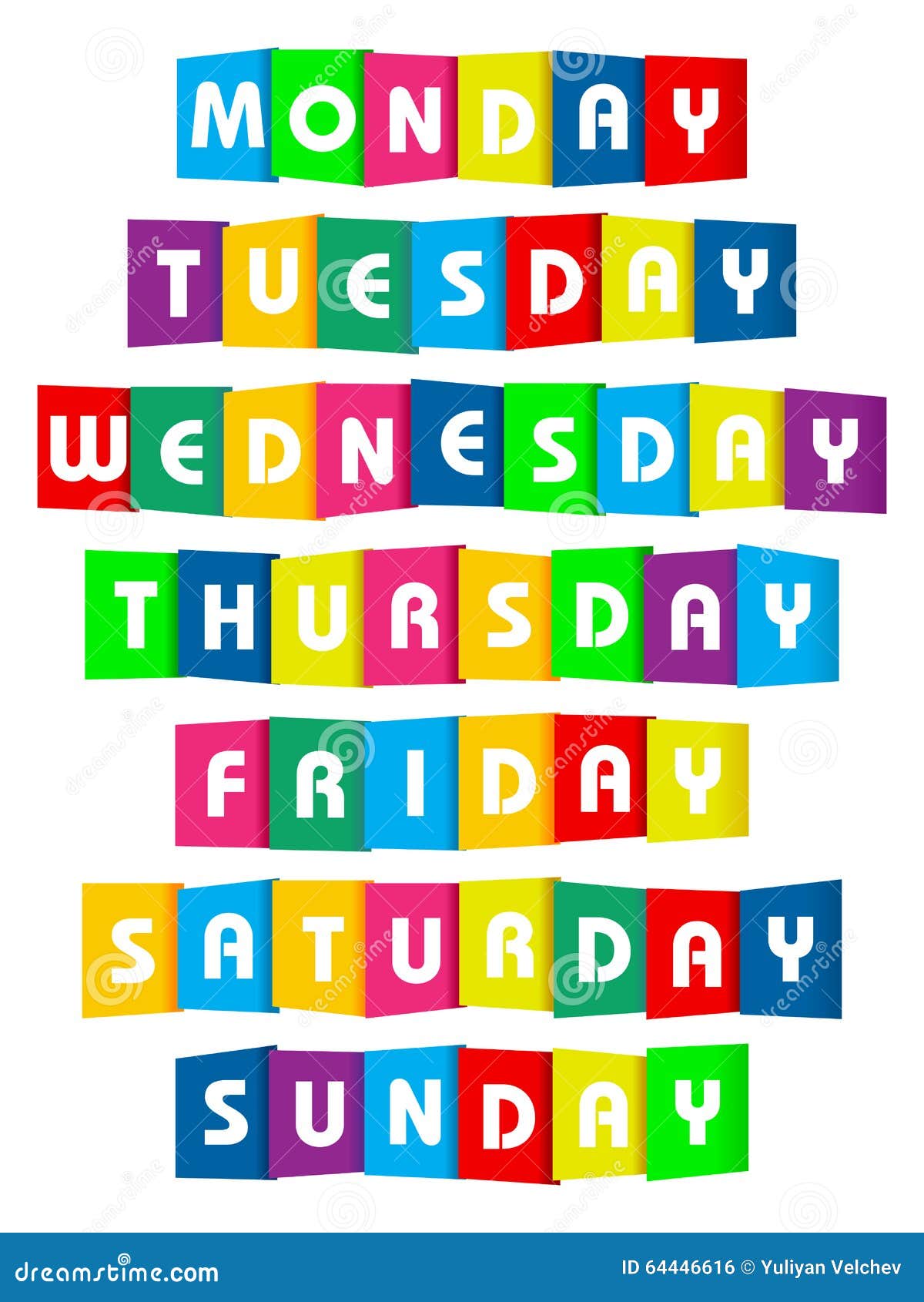 Het Document Van De Weekdag Tekst Vector Illustratie - Illustration of ...