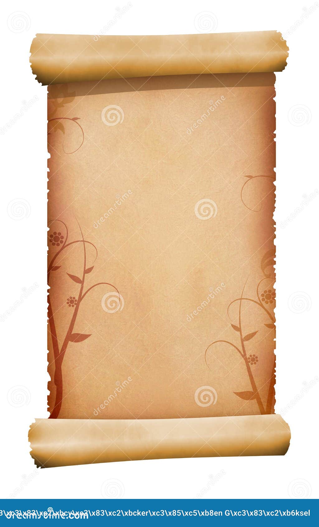 Het Document Van Het Perkament Rol Stock Illustratie - Illustration of ...