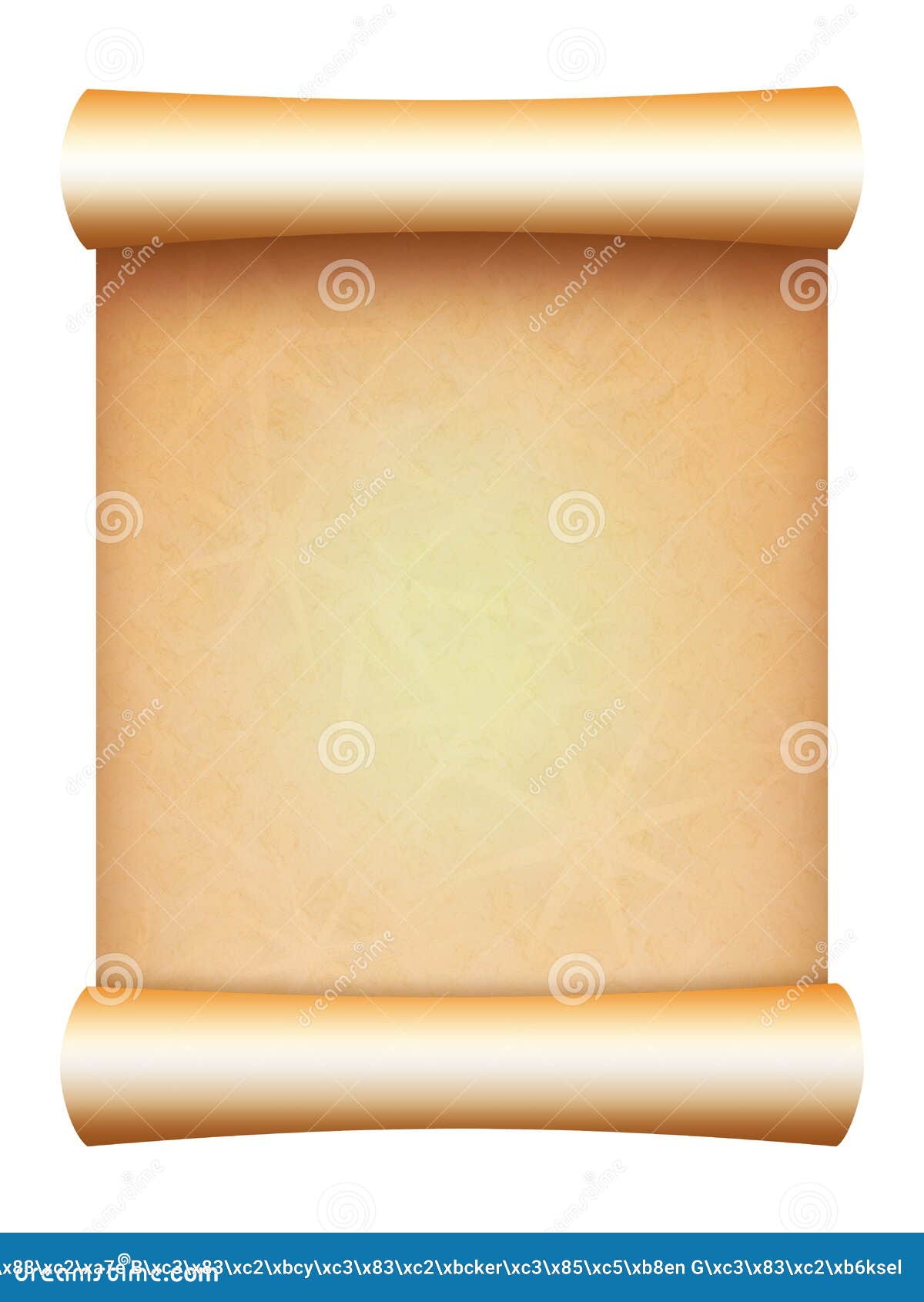 Het Document Van Het Perkament Rol Stock Illustratie - Illustration of ...