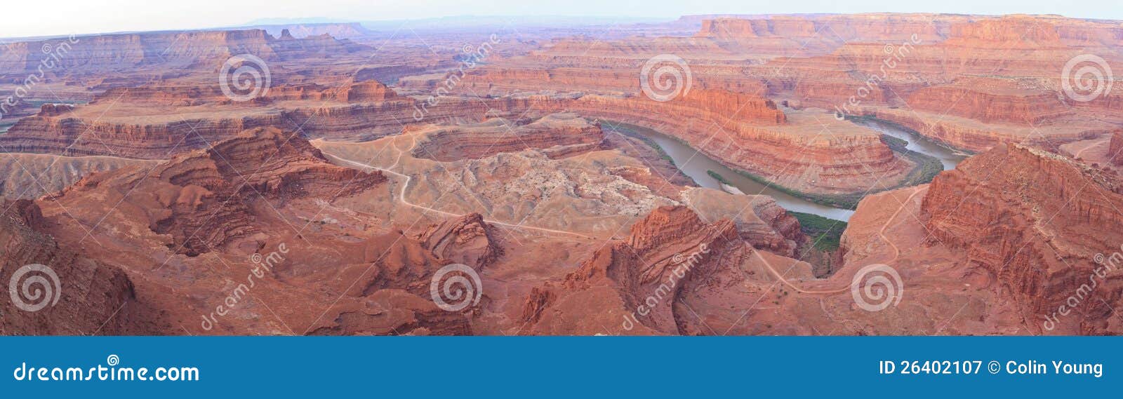 Het Dode Panorama Van De Pre-Dageraad Van Het Punt Van Het Paard Stock ...