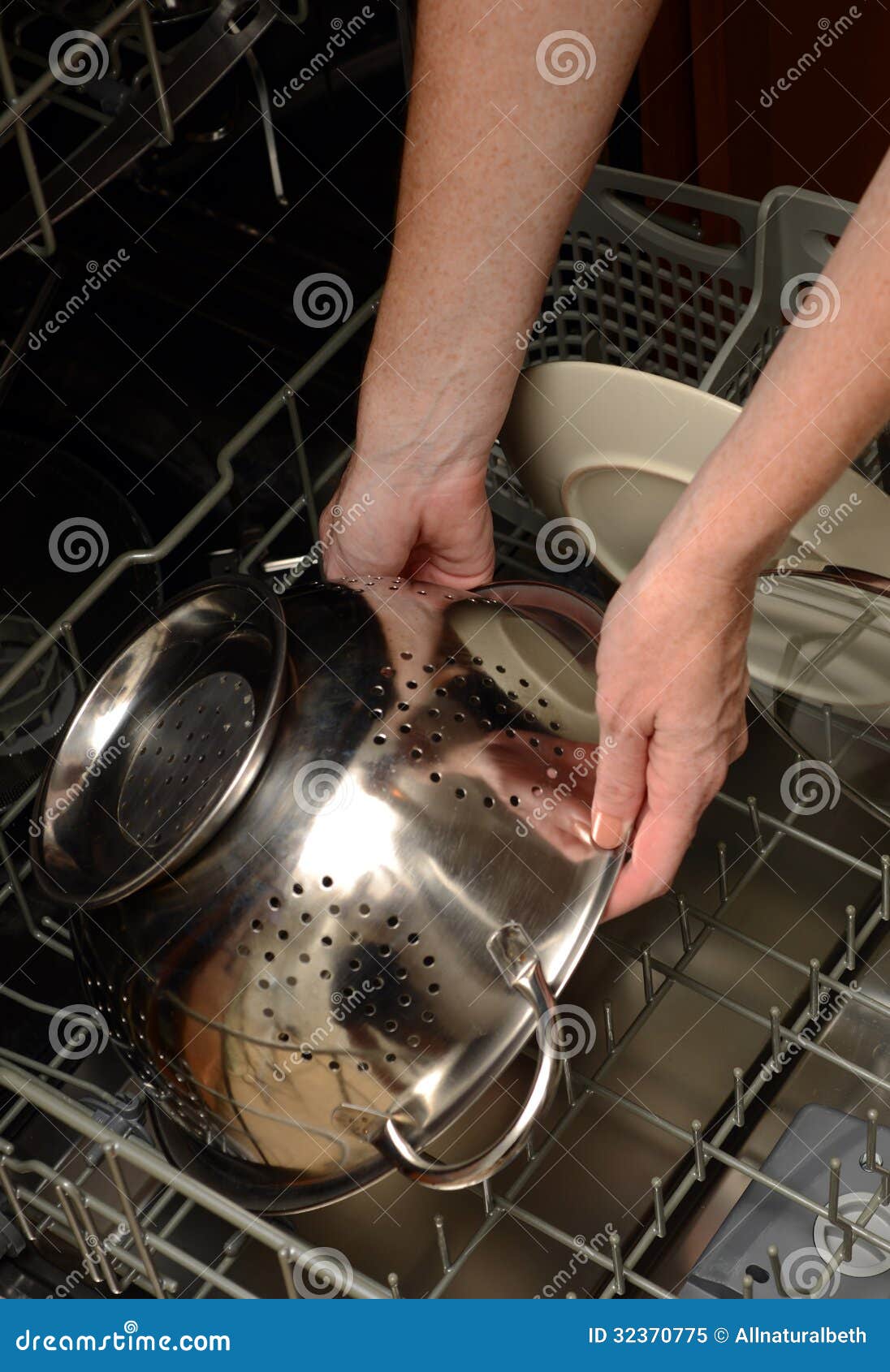 Het Doen Van Schotels En Afwasmachine Stock Afbeelding - Image of doen ...