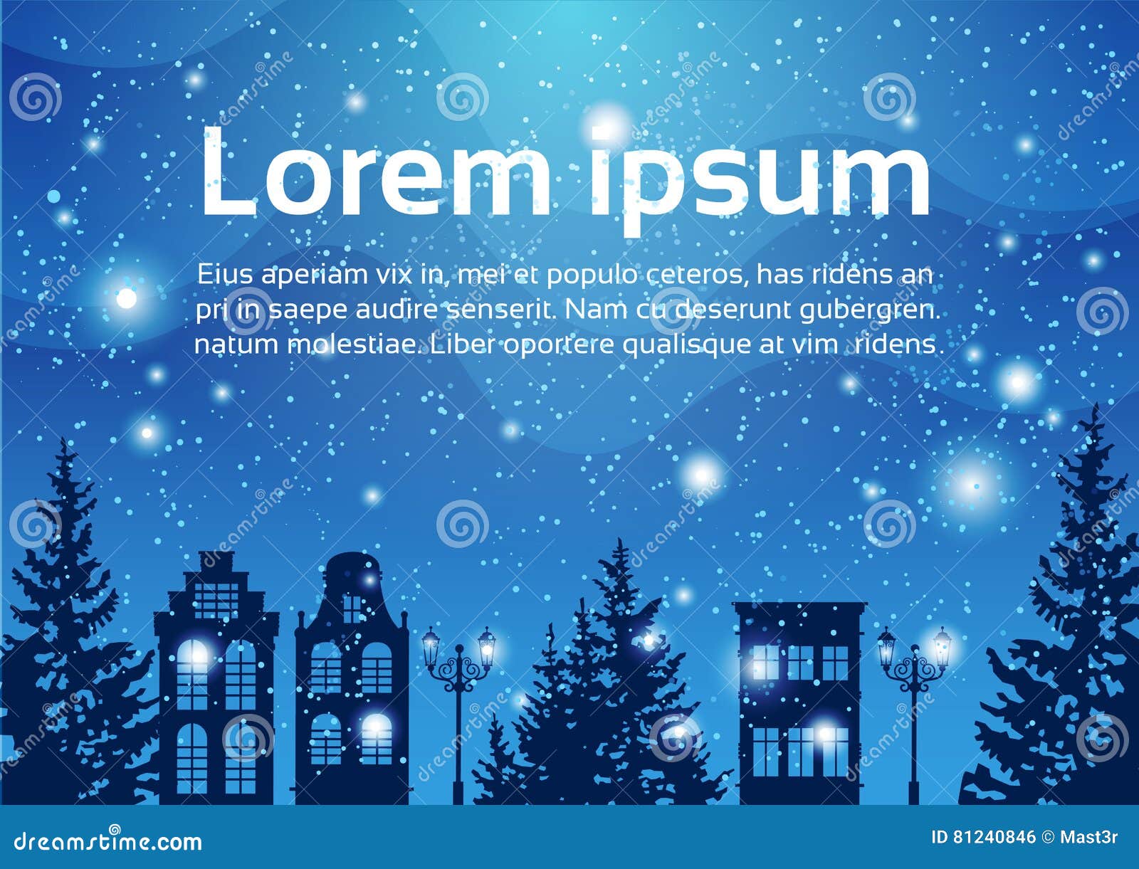 Het Dorp Forest Landscape Background Van De De Winterberg Vector ...