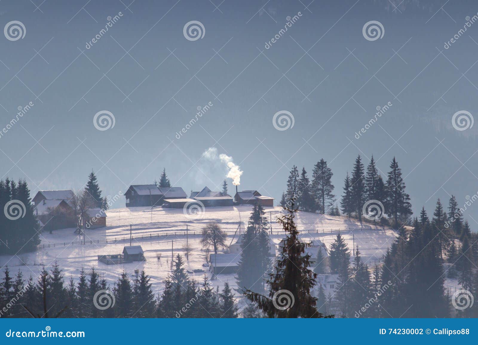Het Dorp Van De De Winterberg Stock Foto - Image of hemel, houten: 74230002